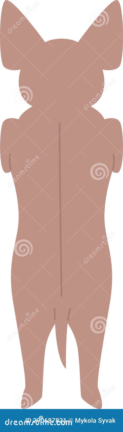 Standing Dog s Back stock vector. Illustration of animal - 290687821