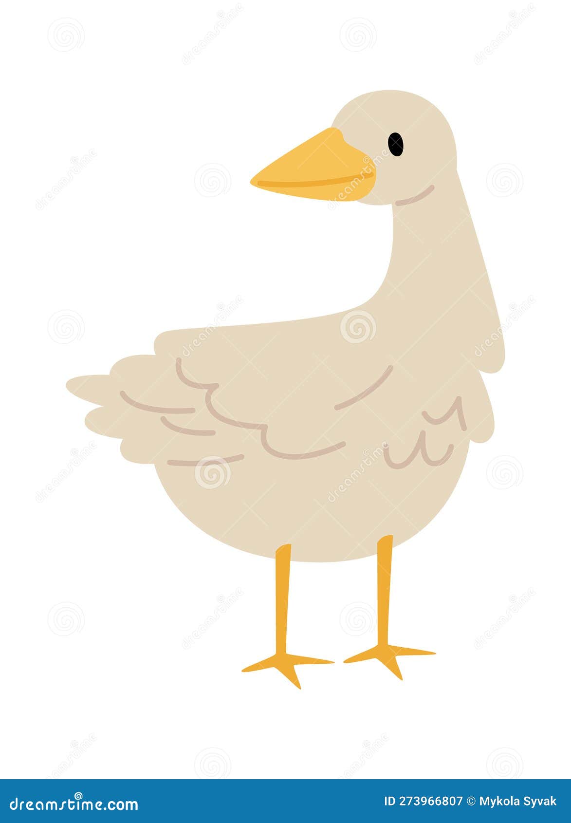 Standing Duck Bird stock vector. Illustration of nature - 273966807
