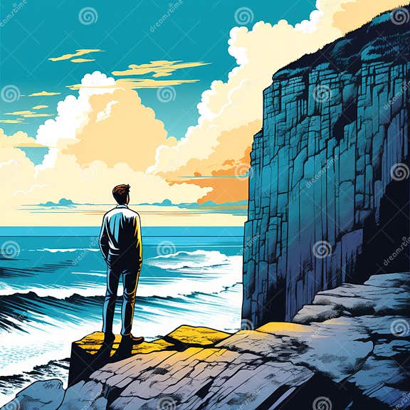 Standing on the Edge of a Cliff, Looking Down Editorial Stock Photo ...