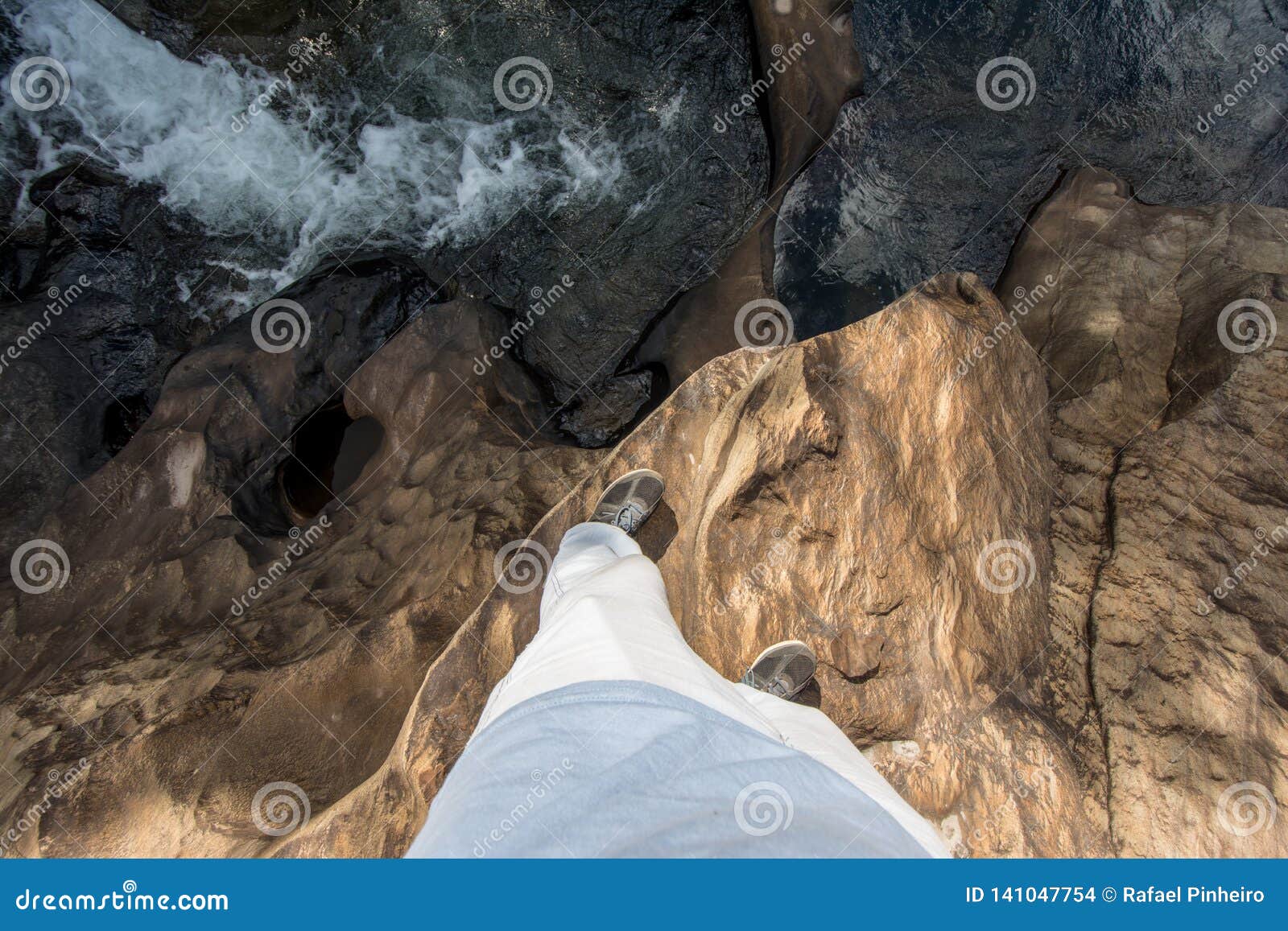 Standing on the Edge Looking Down Stock Photo - Image of coastal ...