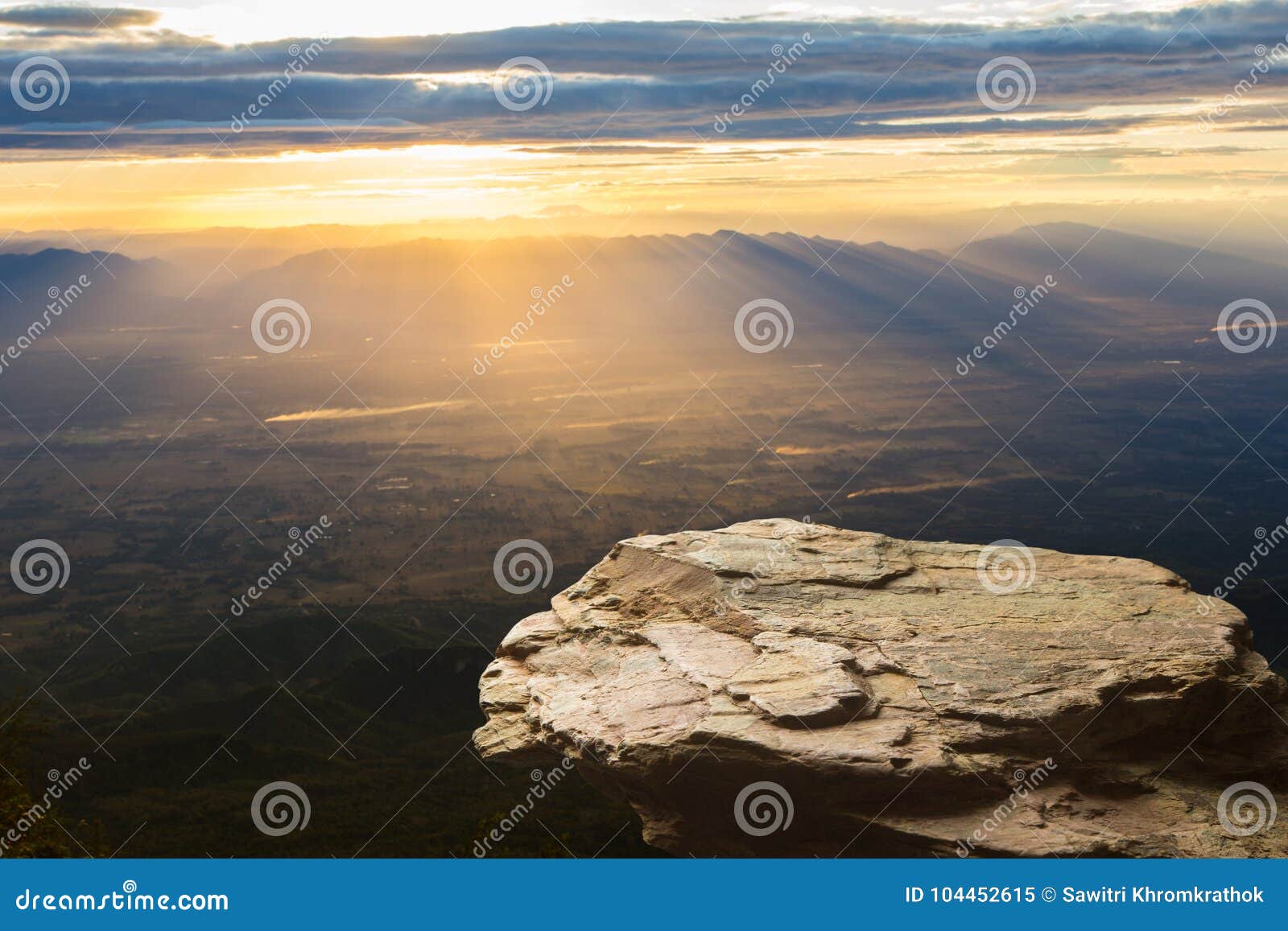 Standing Empty on Top of a Mountain View Stock Image - Image of ...