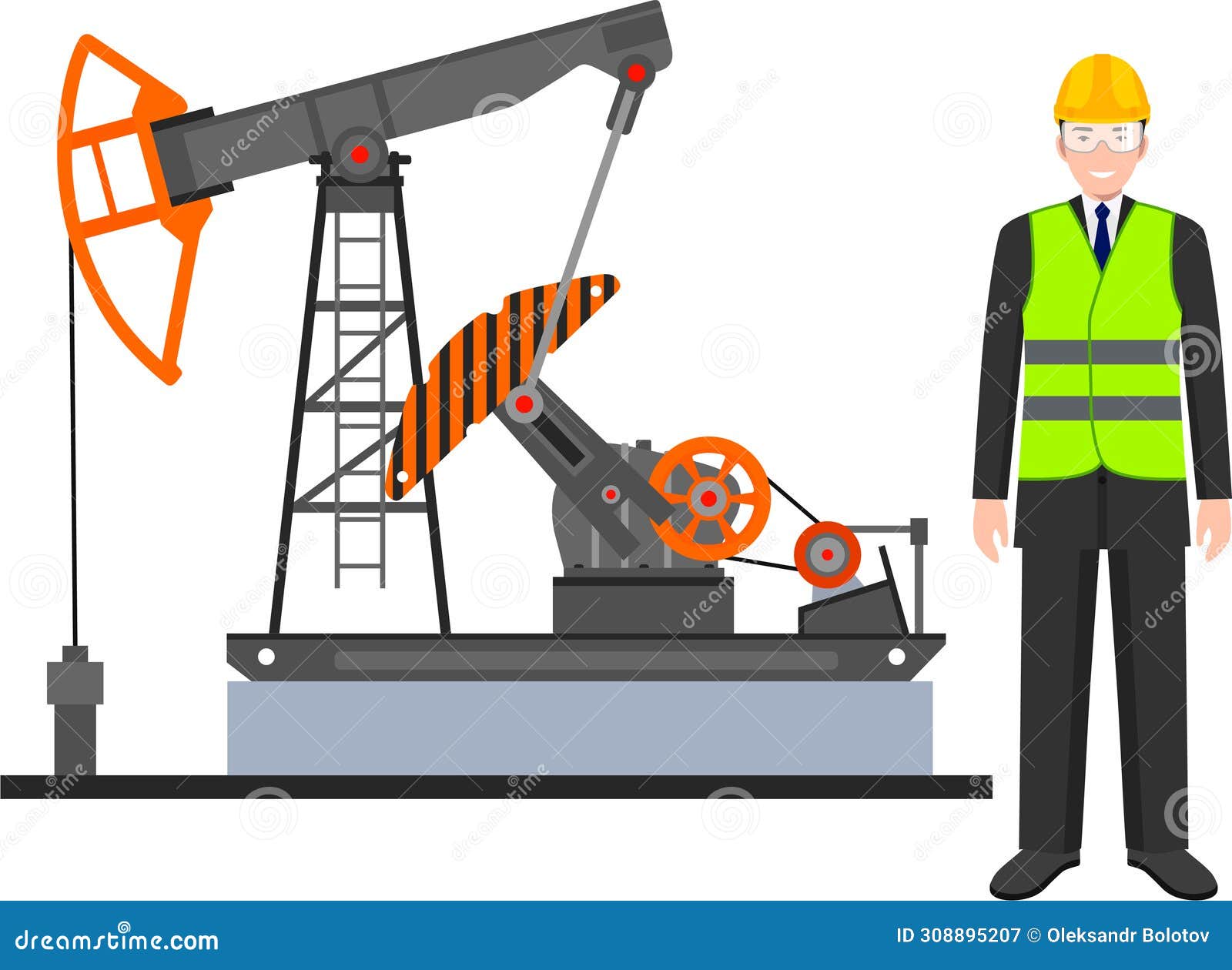 Standing Engineer Silhouette Vector | CartoonDealer.com #220962879