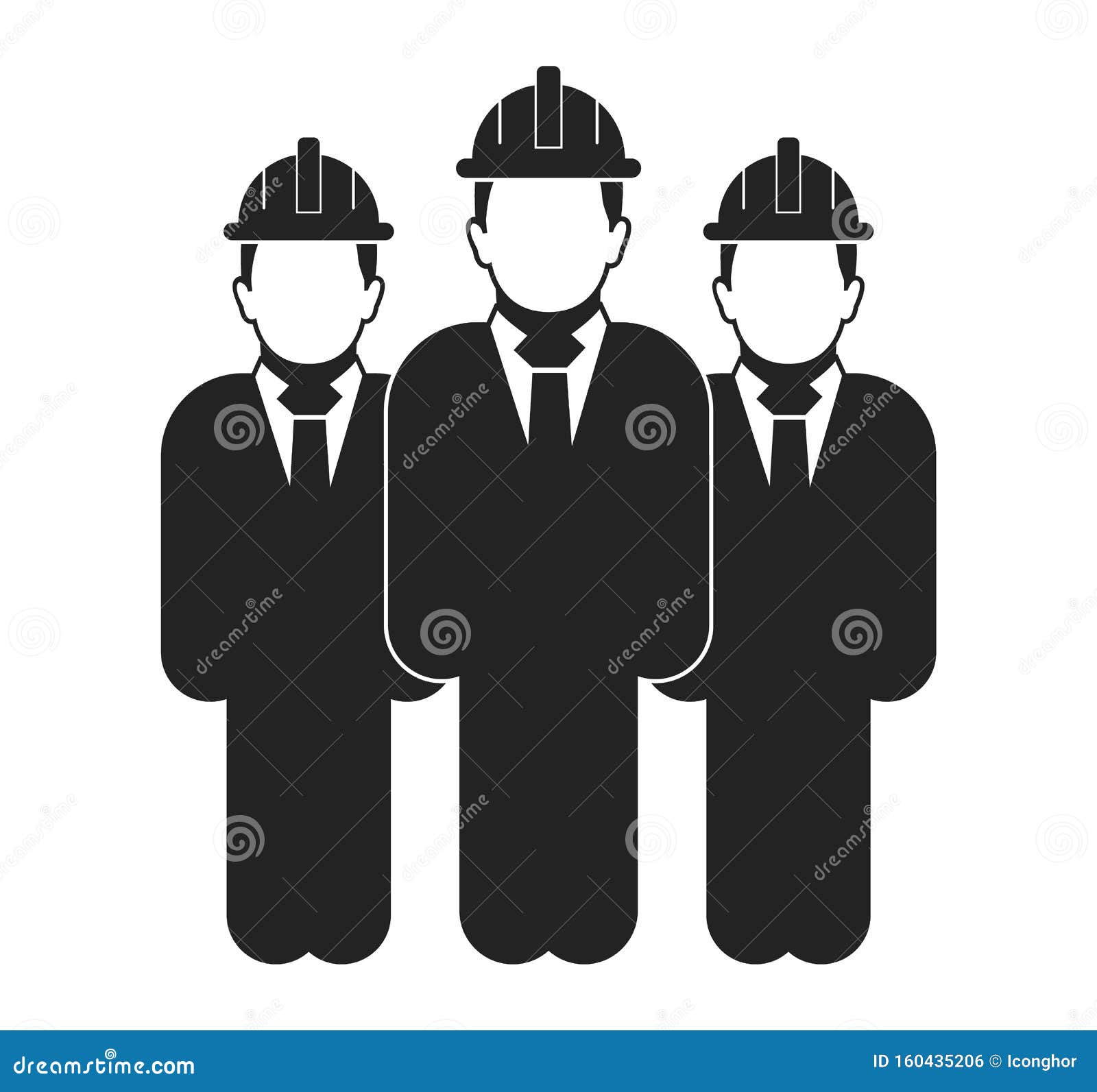 Standing Engineer Team Icon. Stock Vector - Illustration of design ...