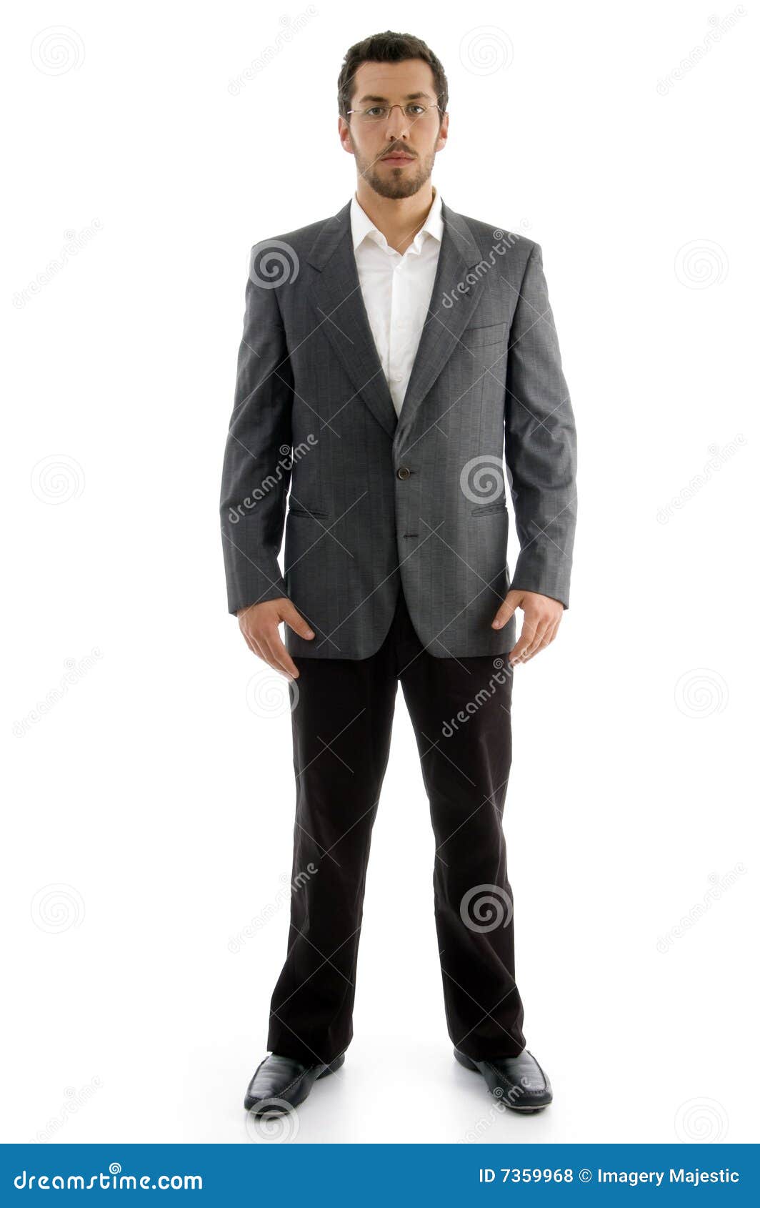 Standing Executive with Eyewear Stock Photo - Image of accountant ...