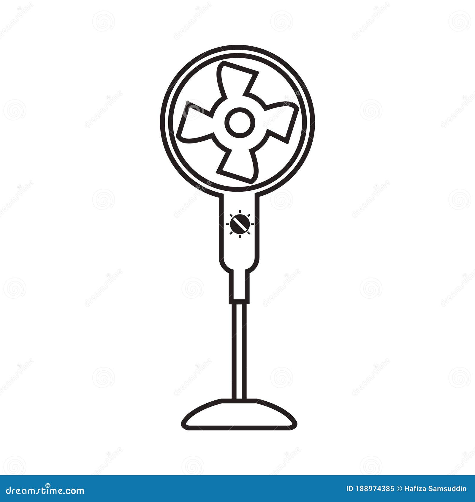 Standing Fan. Vector Illustration Decorative Design Stock Vector ...