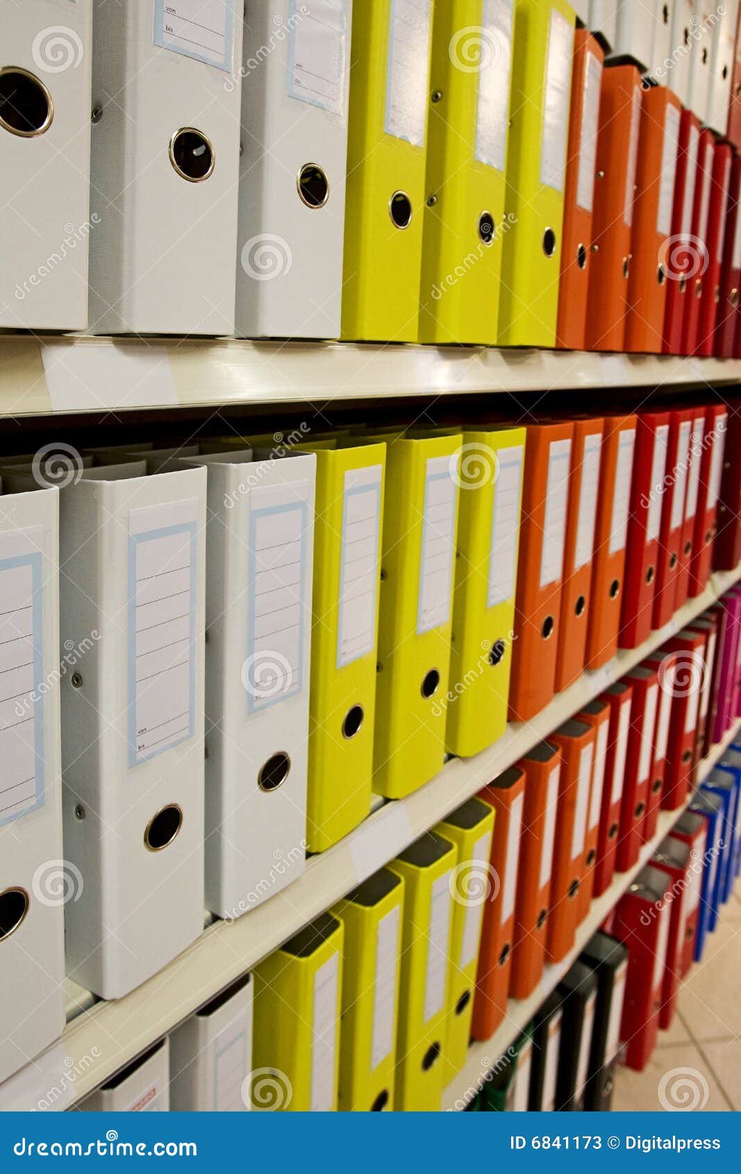Standing File for the Organization Stock Image - Image of shelf ...