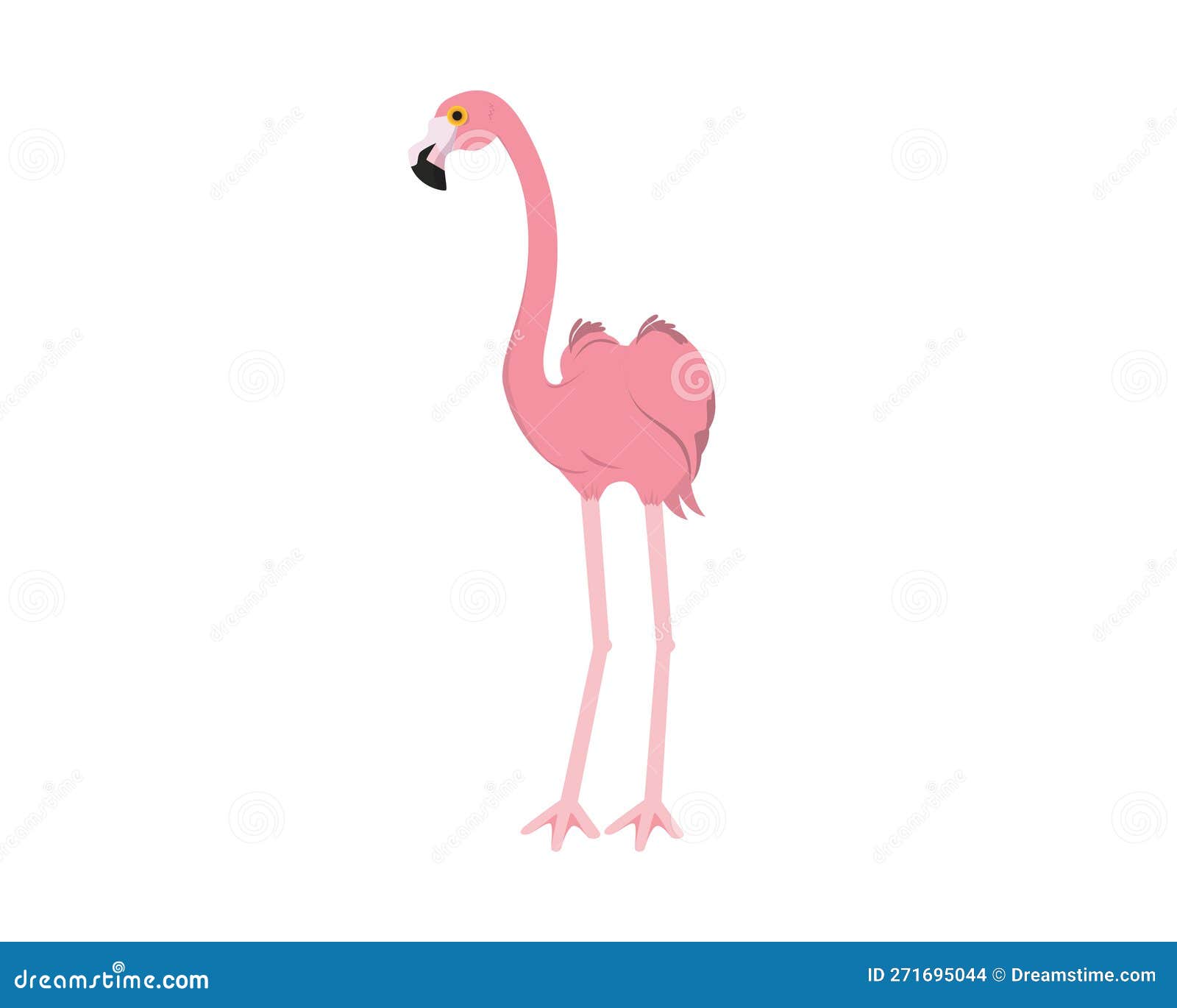 Standing Flamingo Illustration Visualized with Simple Illustration ...