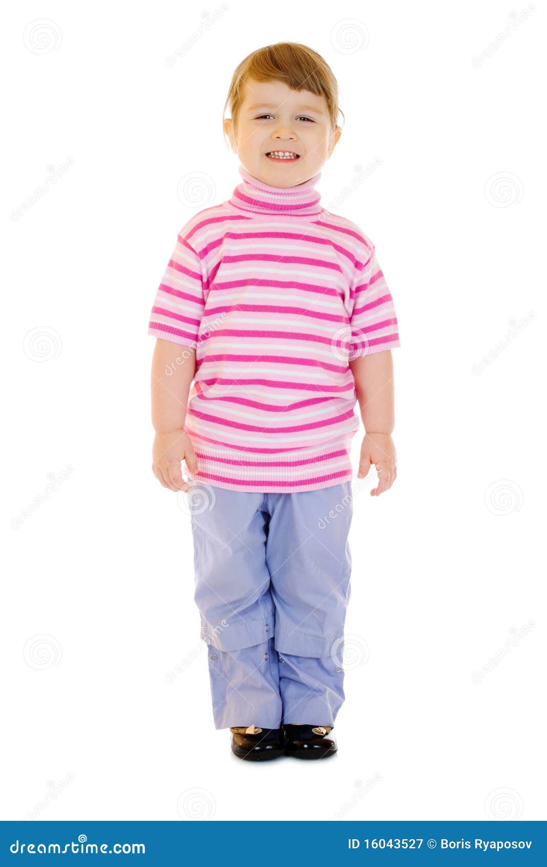 Standing funny little girl stock image. Image of happy - 16043527