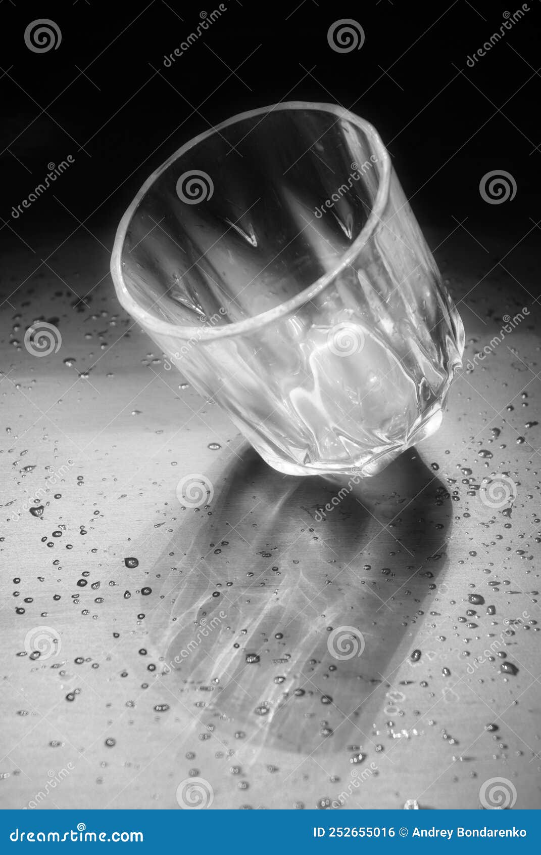 Standing Glass Cup on a Hard Table Surface Stock Photo - Image of ...