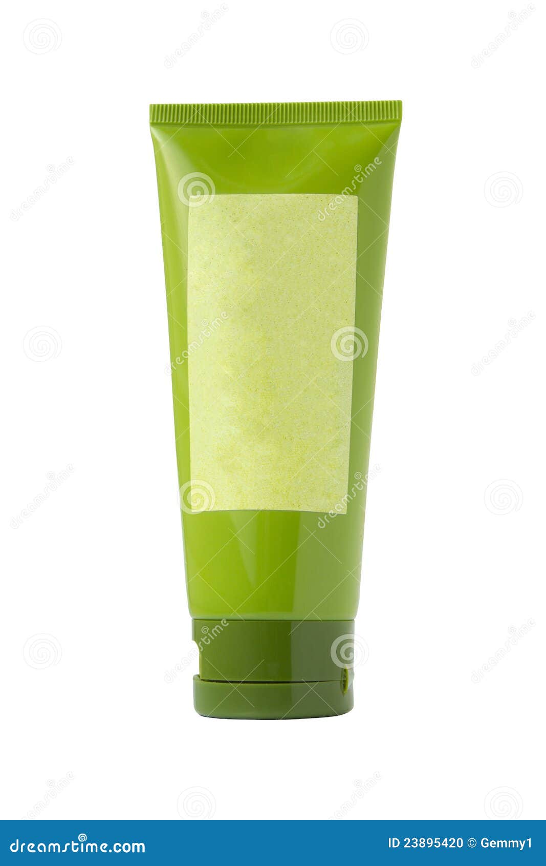 Standing Green Plastic Tube Stock Photo - Image of creme, bottle: 23895420