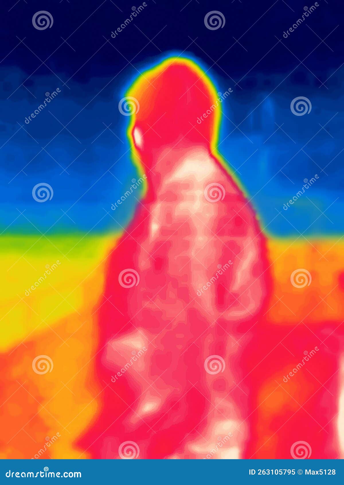 Standing guy infrared stock image. Image of standing - 263105795