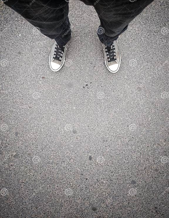 Standing stock image. Image of closeup, shoes, perspective - 90492501