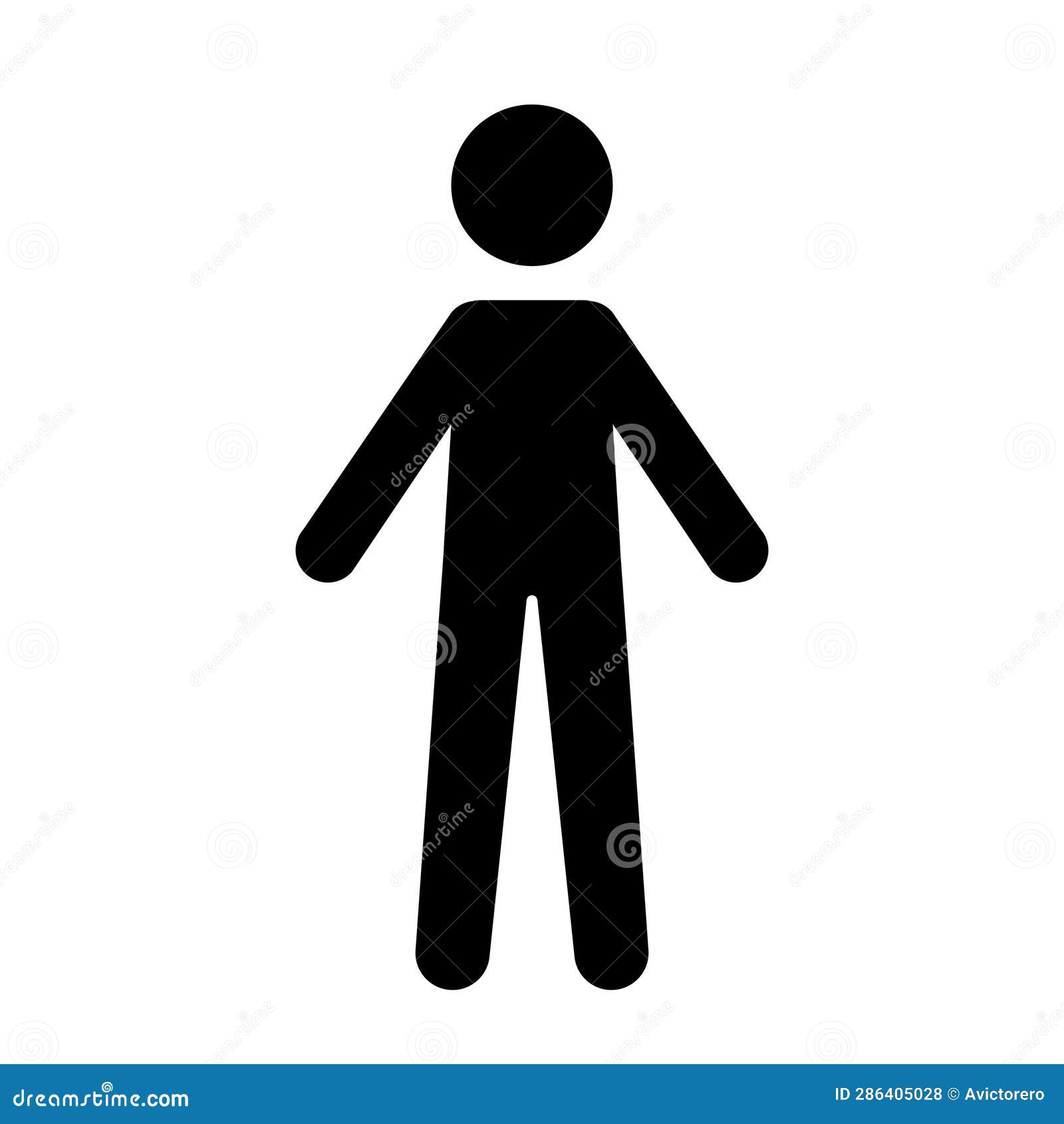 Standing human icon stock vector. Illustration of design - 286405028
