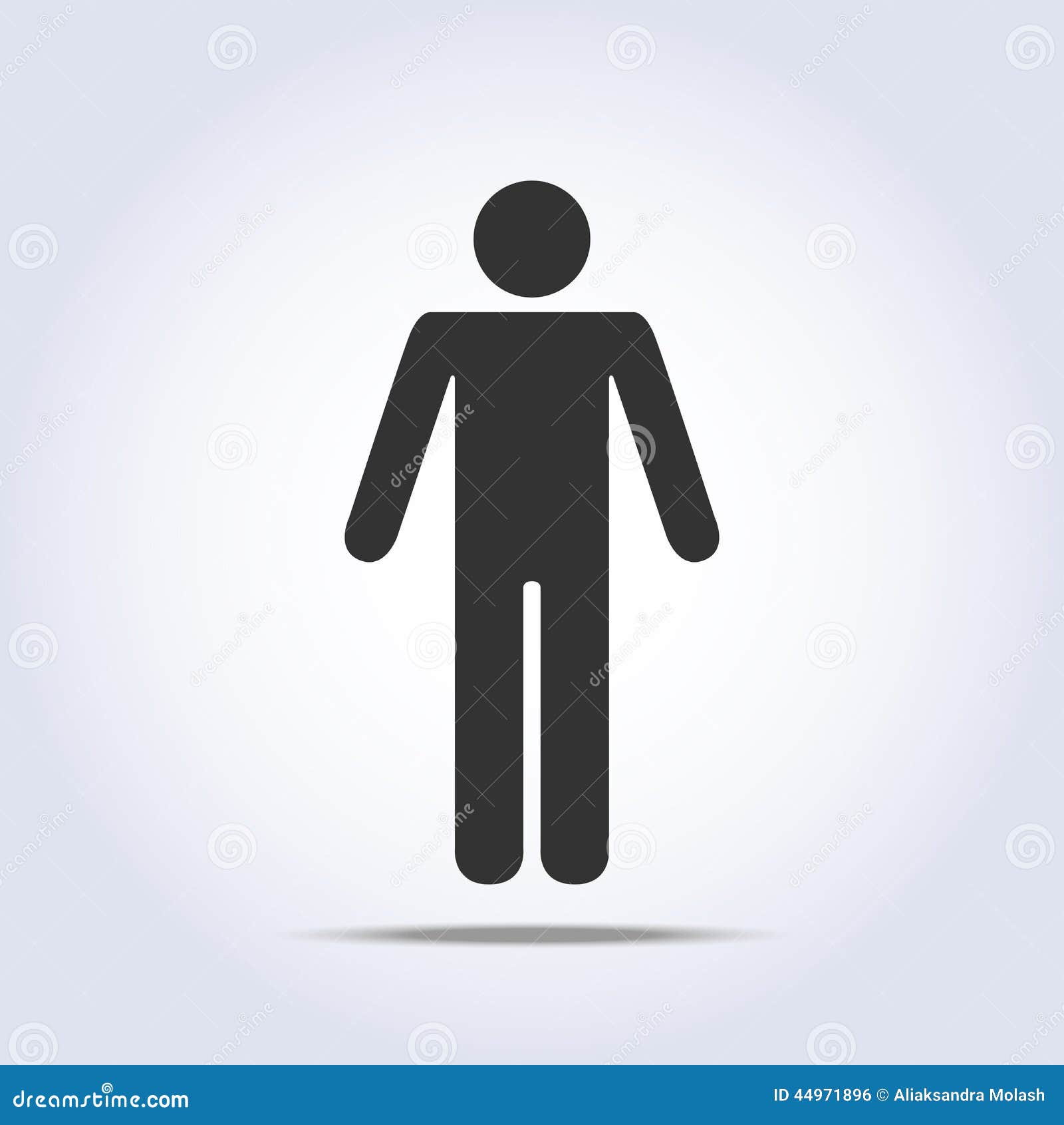 Standing Human Icon. Vector Illustration Stock Vector - Illustration of ...