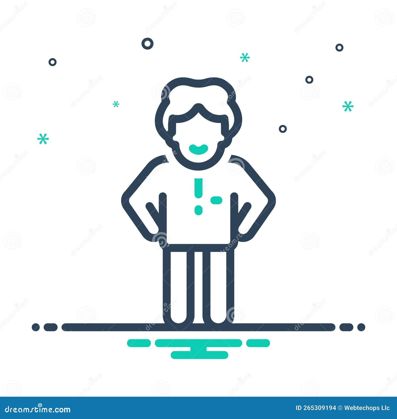 Mix Icon for Standing, Situation and Poses Stock Vector - Illustration ...