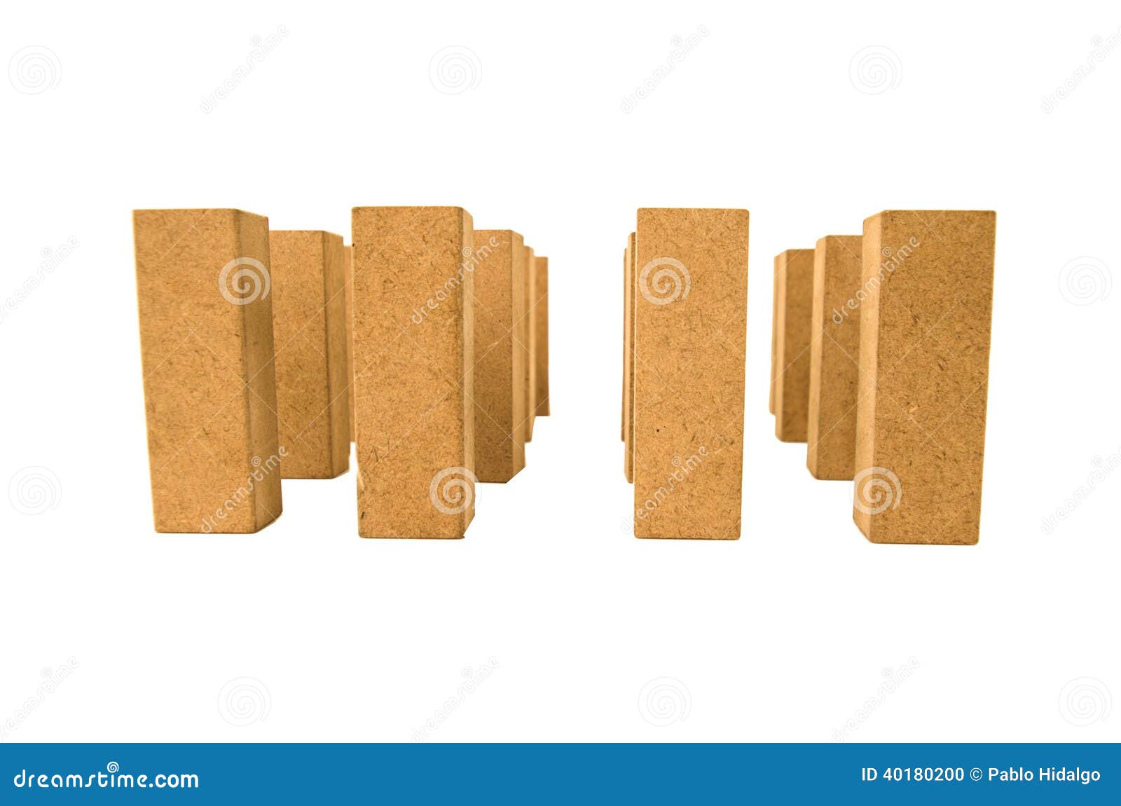 Standing Jenga Pieces on White Background Stock Photo - Image of cubic ...