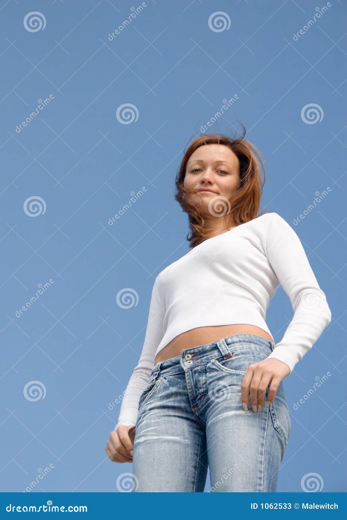 Standing&looking stock image. Image of attractive - 1062533