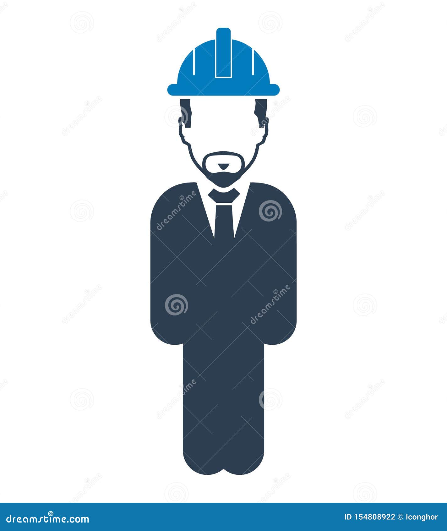 Standing Male Engineer Icon. Stock Vector - Illustration of logo ...
