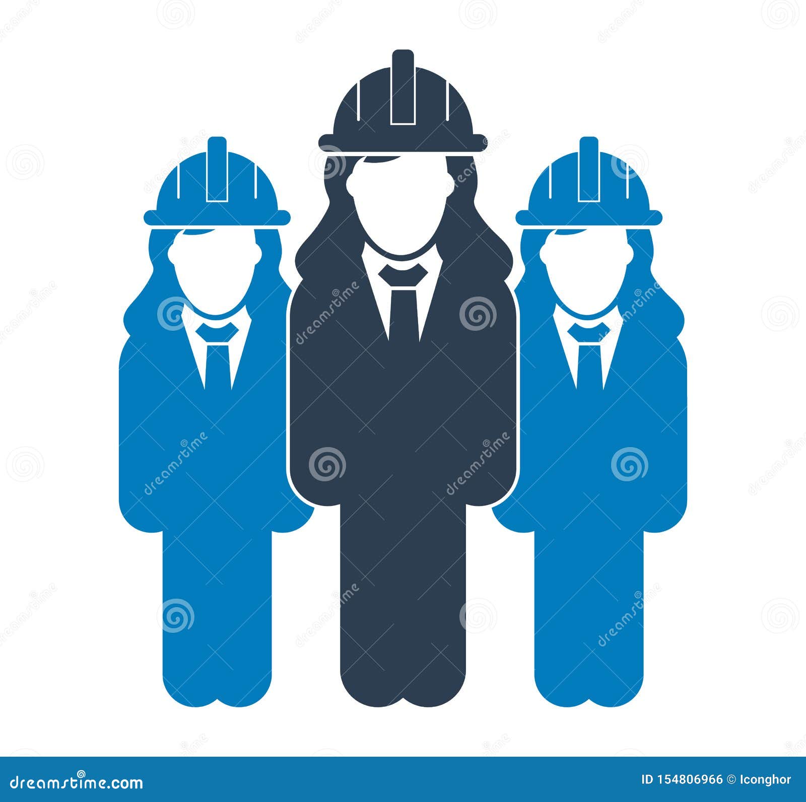 Standing Male Engineer Team Icon. Stock Vector - Illustration of ...