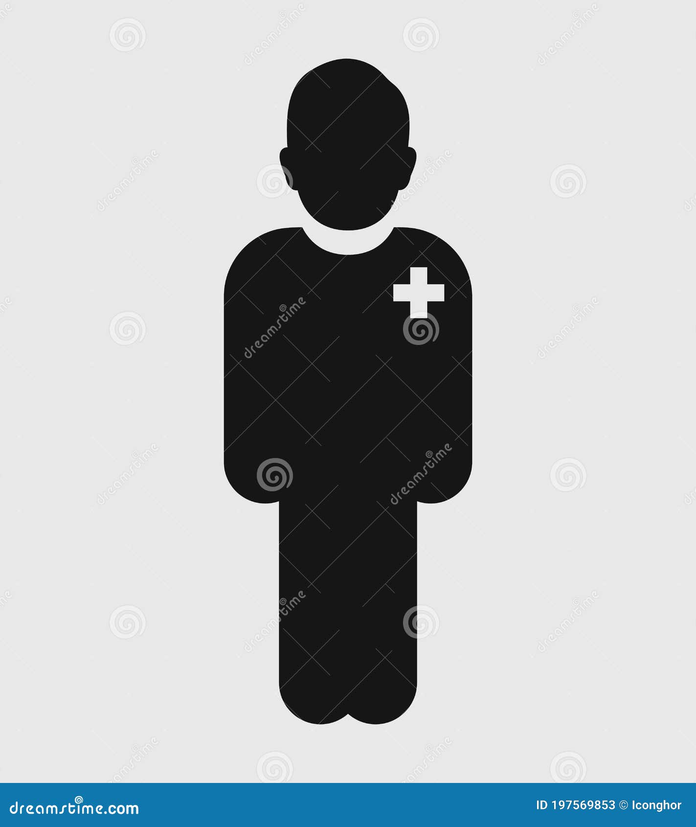 Standing Male Patient Icon. Stock Vector - Illustration of girl ...