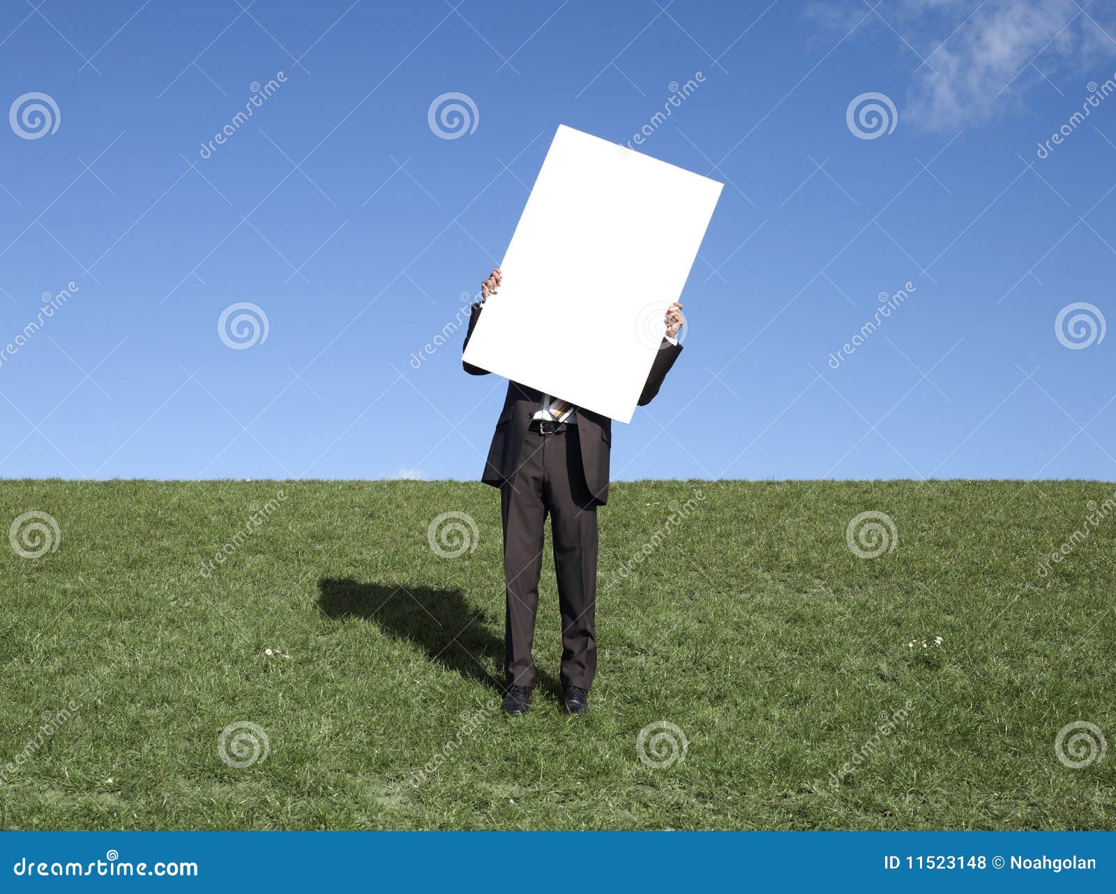 Standing man and board stock photo. Image of blue, people - 11523148
