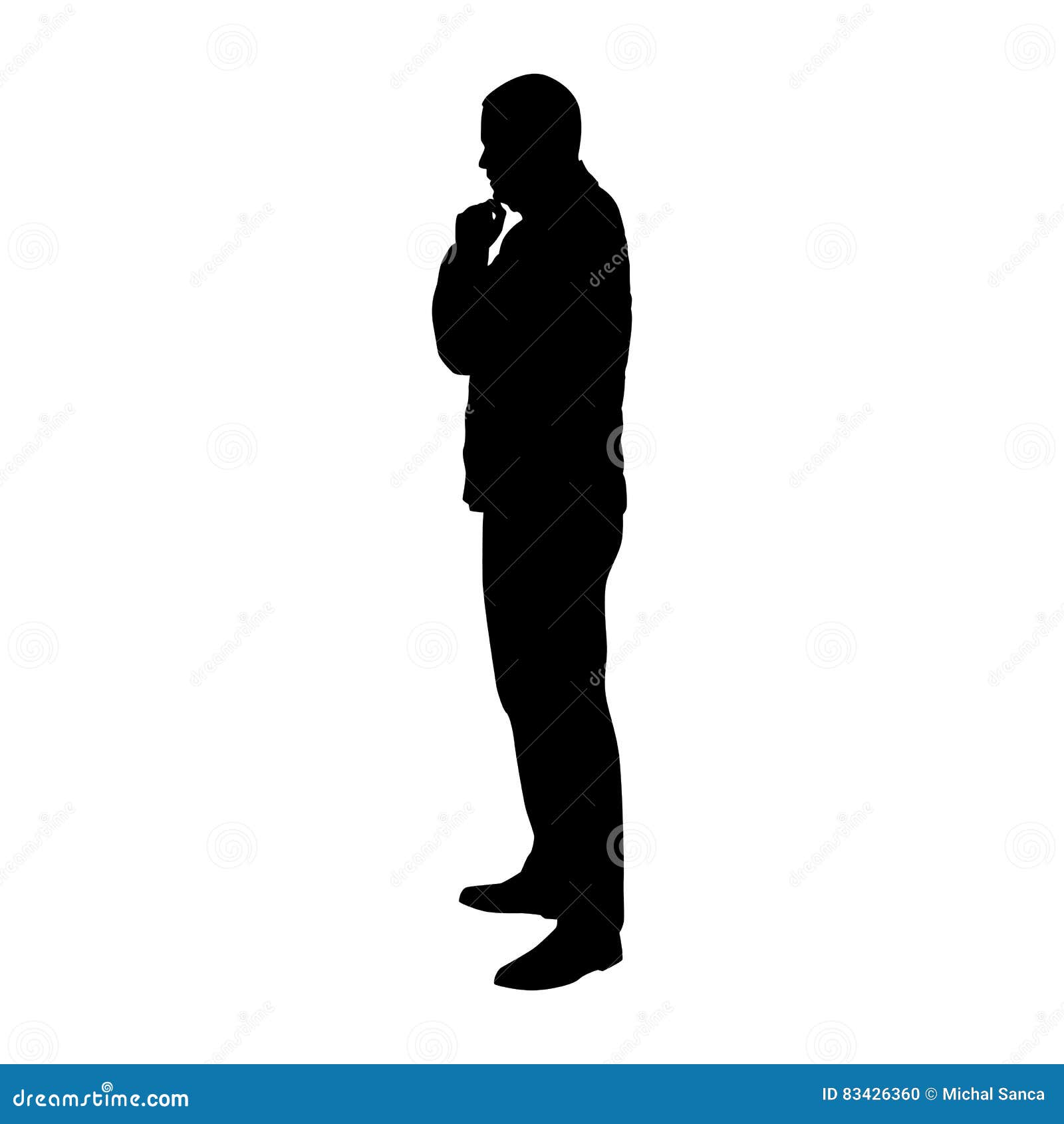 Man Standing Sideways Silhouette