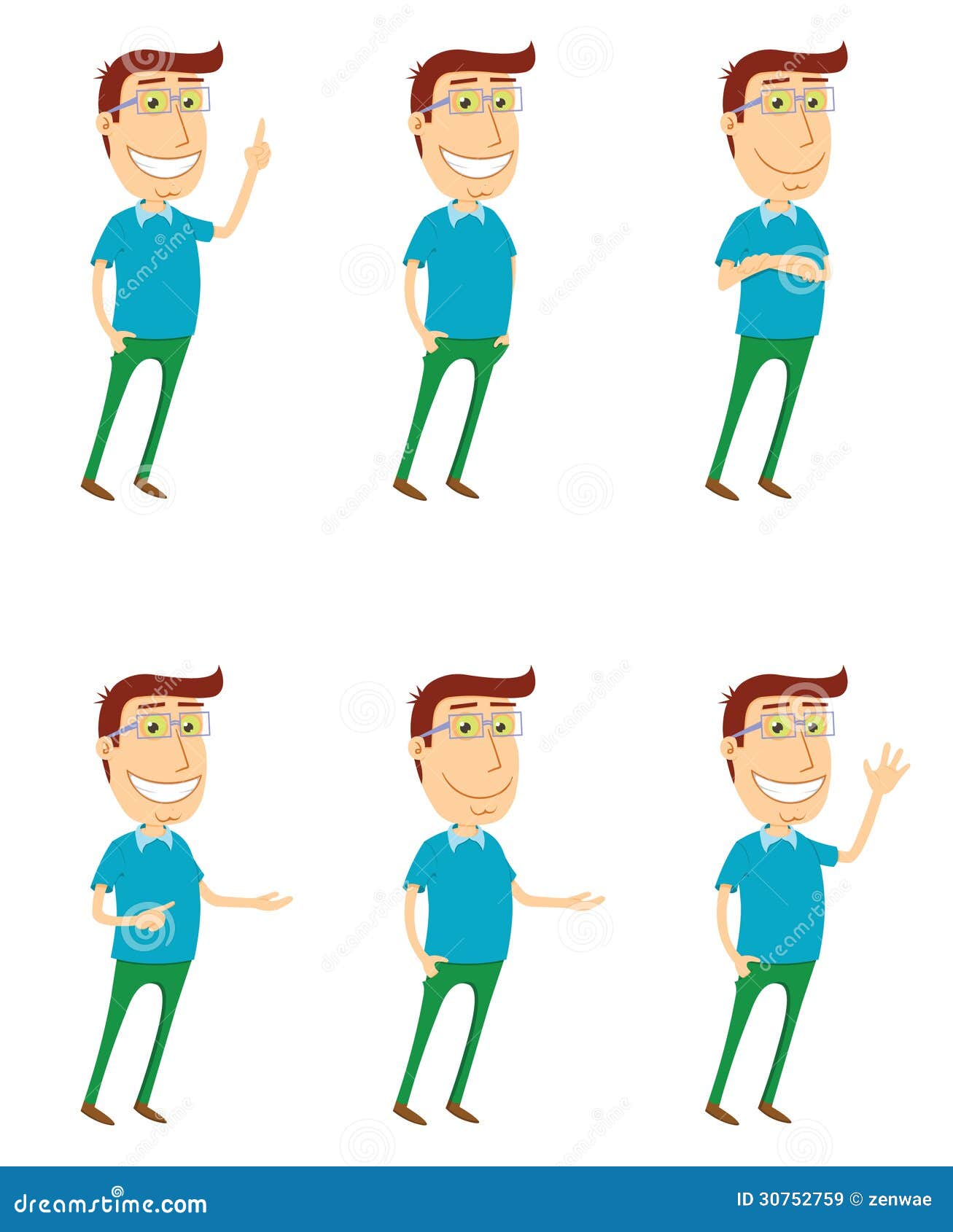Standing Man with Various Poses Stock Vector - Illustration of cartoon ...