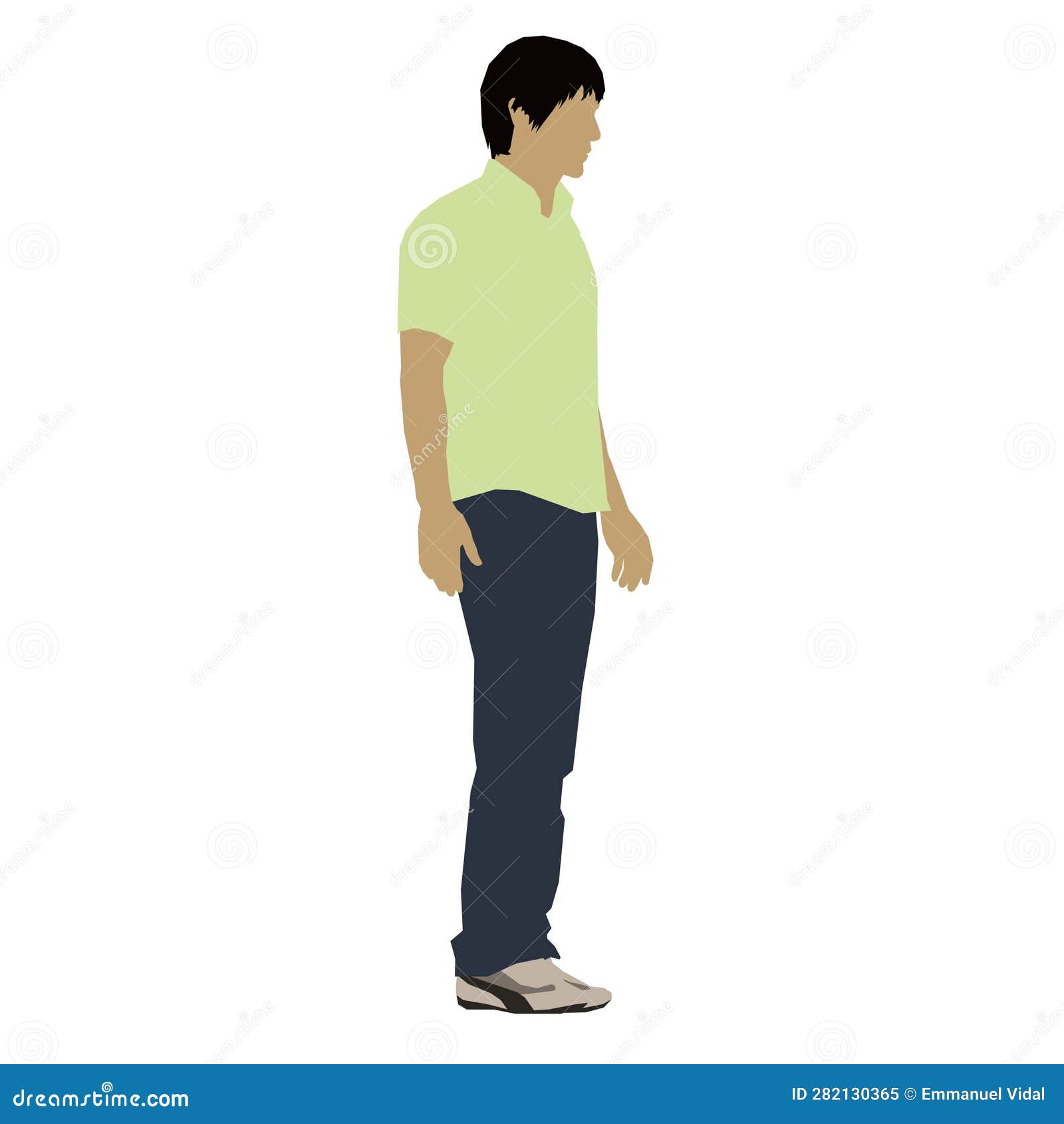Standing Man 37 Vector Illustration Stock Image - Illustration of ...