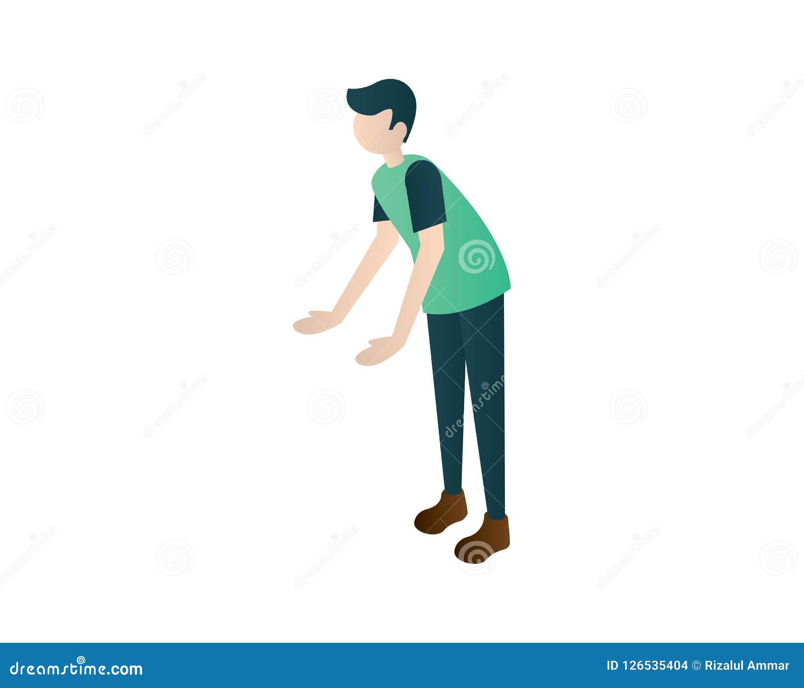 Standing Men Man Isometric Illustration Vector, Isometric Men,people ...