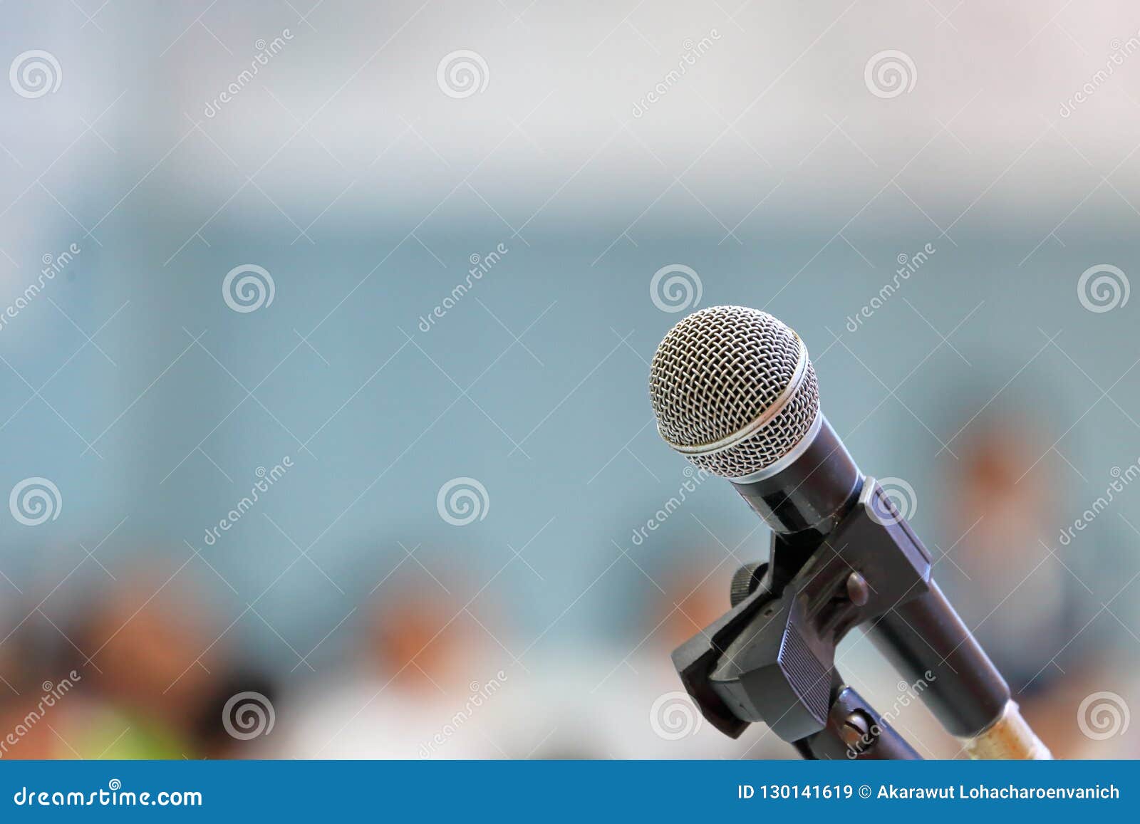 Standing Microphone for Speaker`s Speech in the Seminar Room with ...