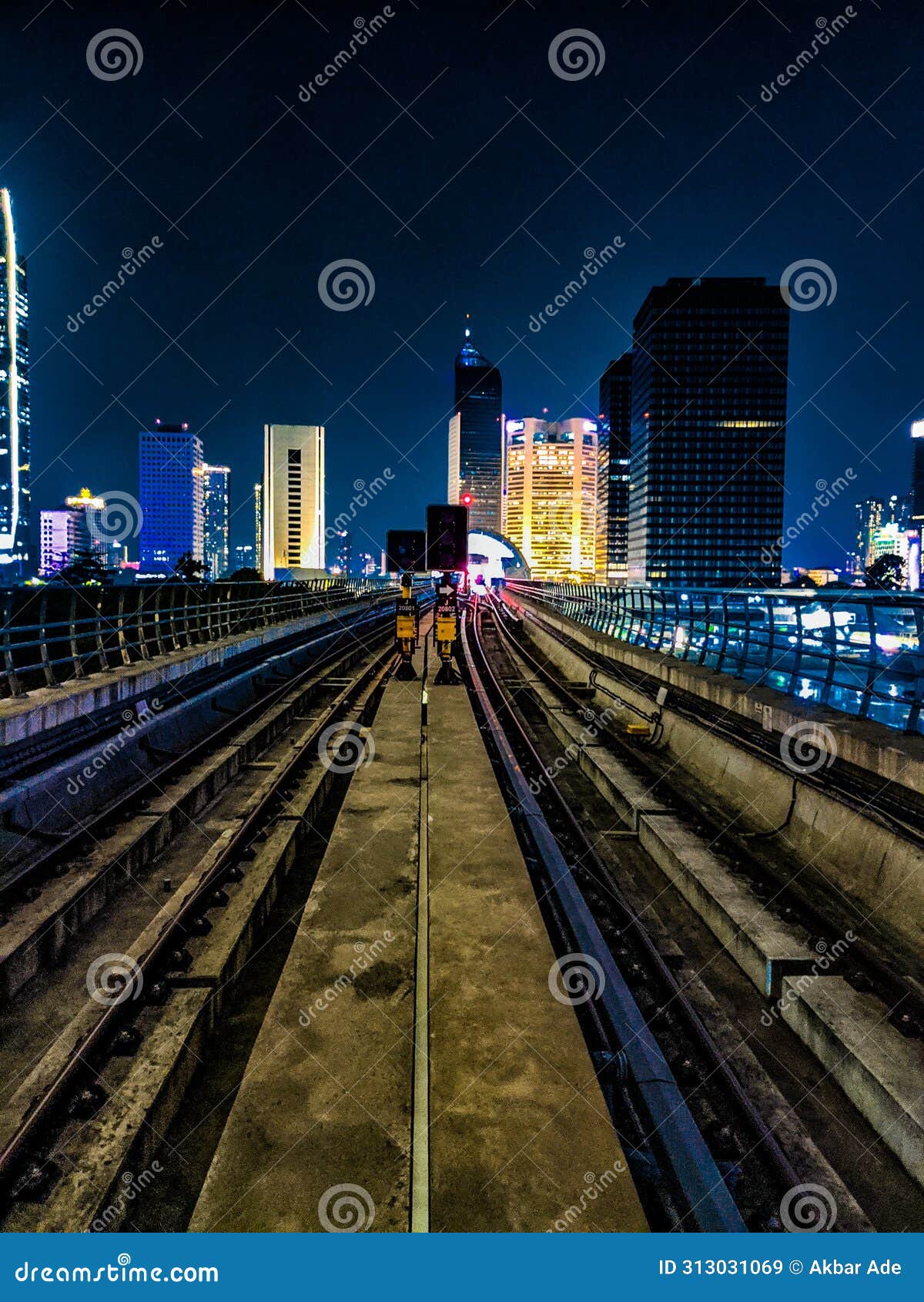 Standing in the Middle of 2 Train Lines Stock Image - Image of work ...