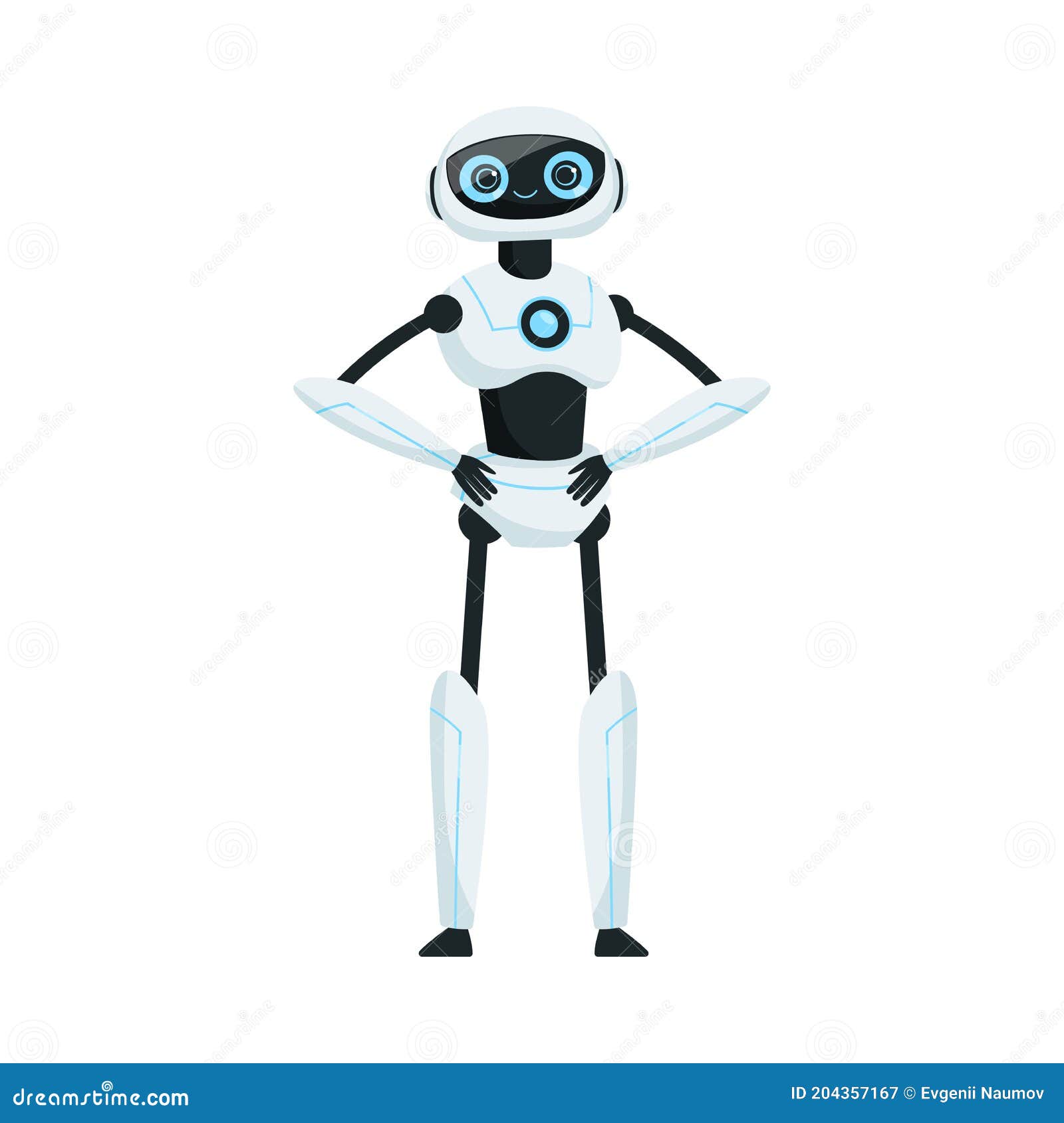 Standing Modern Robot As Programmable Machine Vector Illustration Stock ...