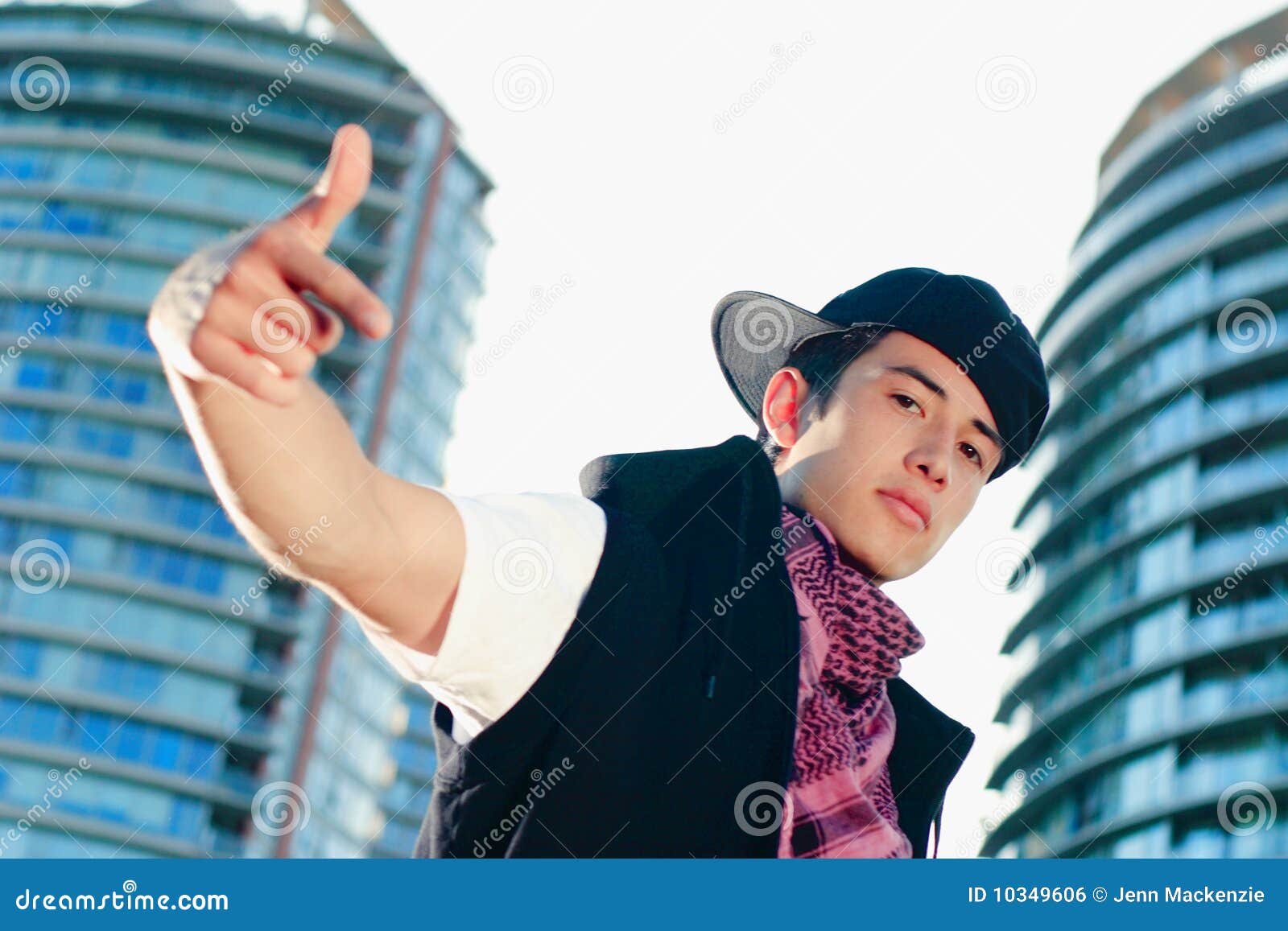 Standing One Arm Out stock photo. Image of gesture, crossed - 10349606