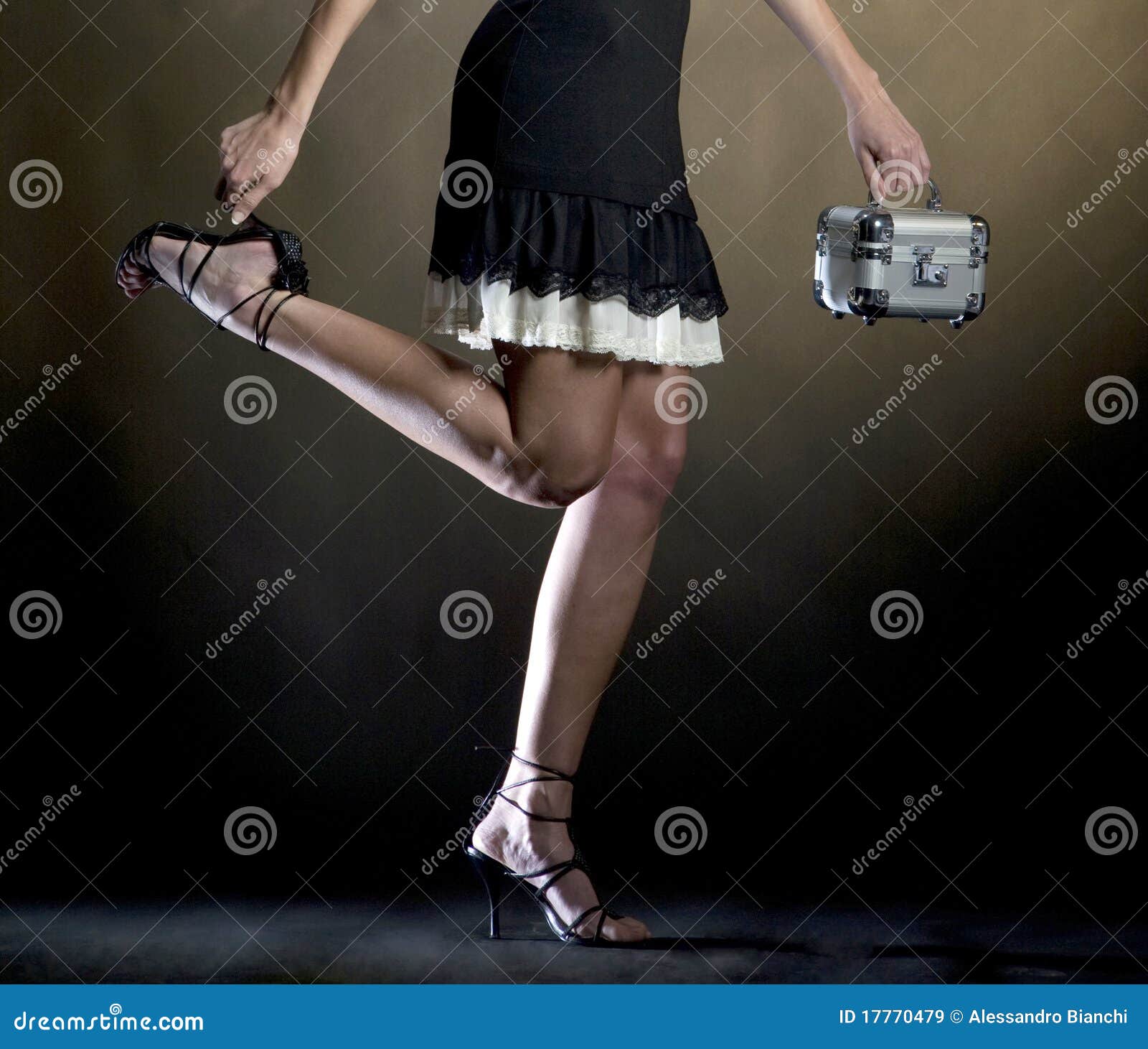 Standing on one foot stock image. Image of legs, fashion - 17770479