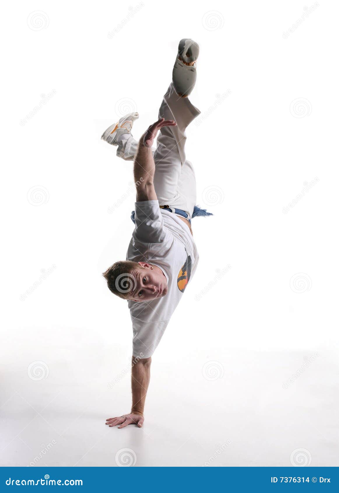 Standing on one hand stock photo. Image of hold, stand - 7376314