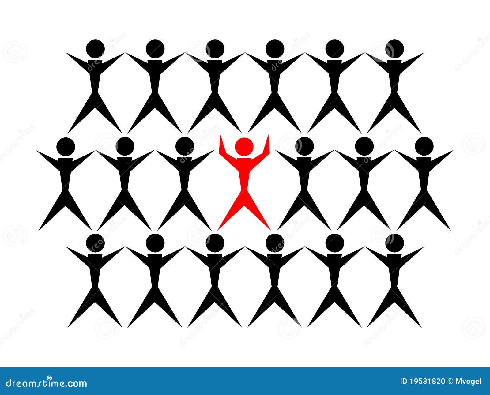 Standing out stock illustration. Illustration of simple - 19581820