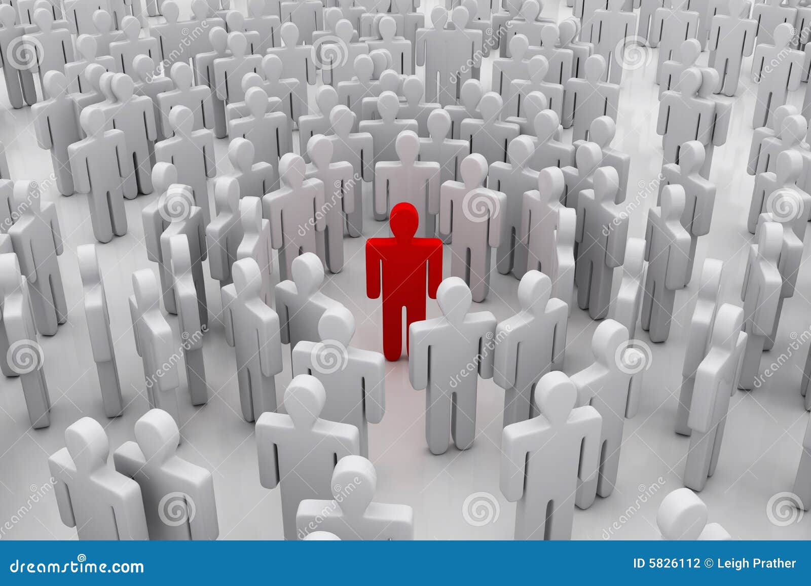 Standing out stock illustration. Illustration of crowd - 5826112