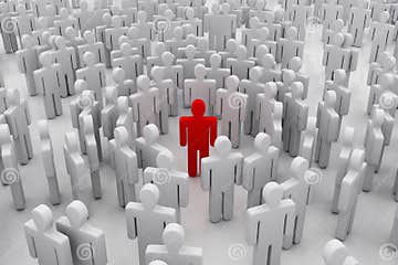 Standing out stock illustration. Illustration of crowd - 5826112