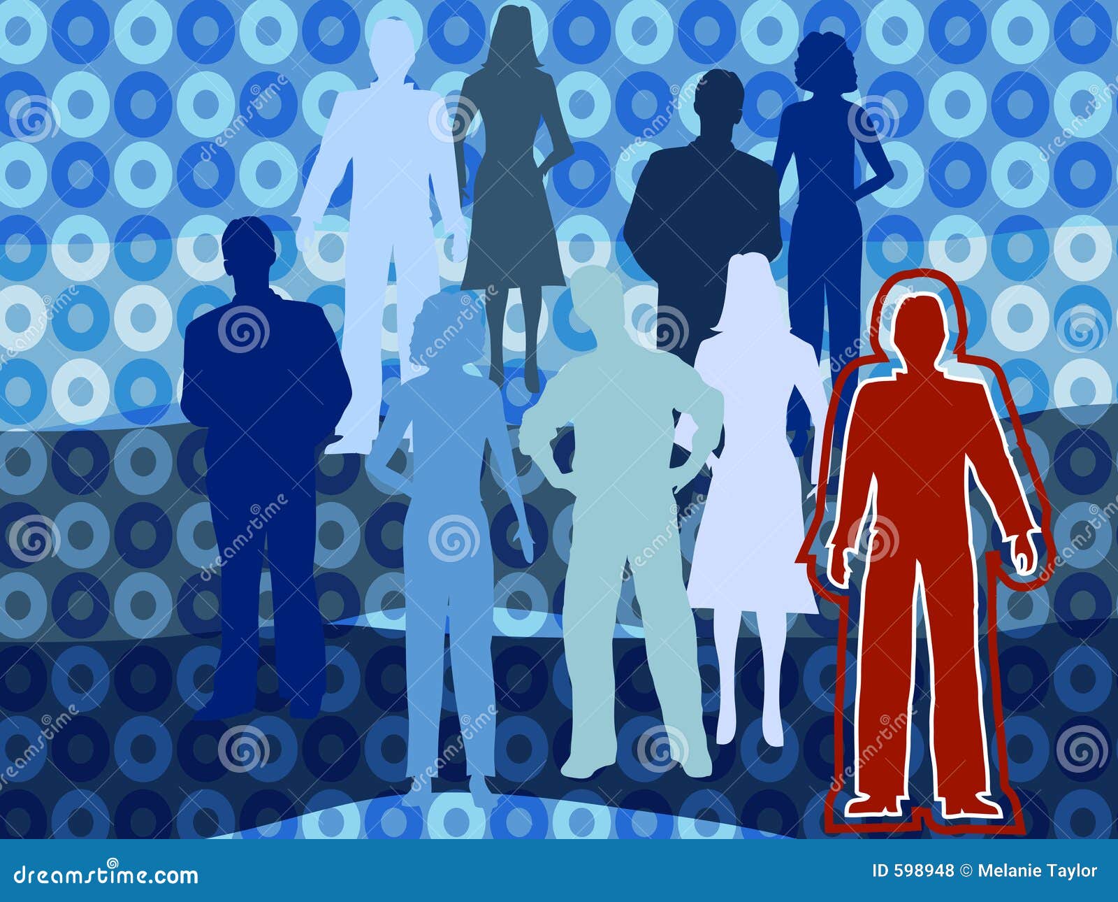 Standing Out stock vector. Illustration of standout, unique - 598948