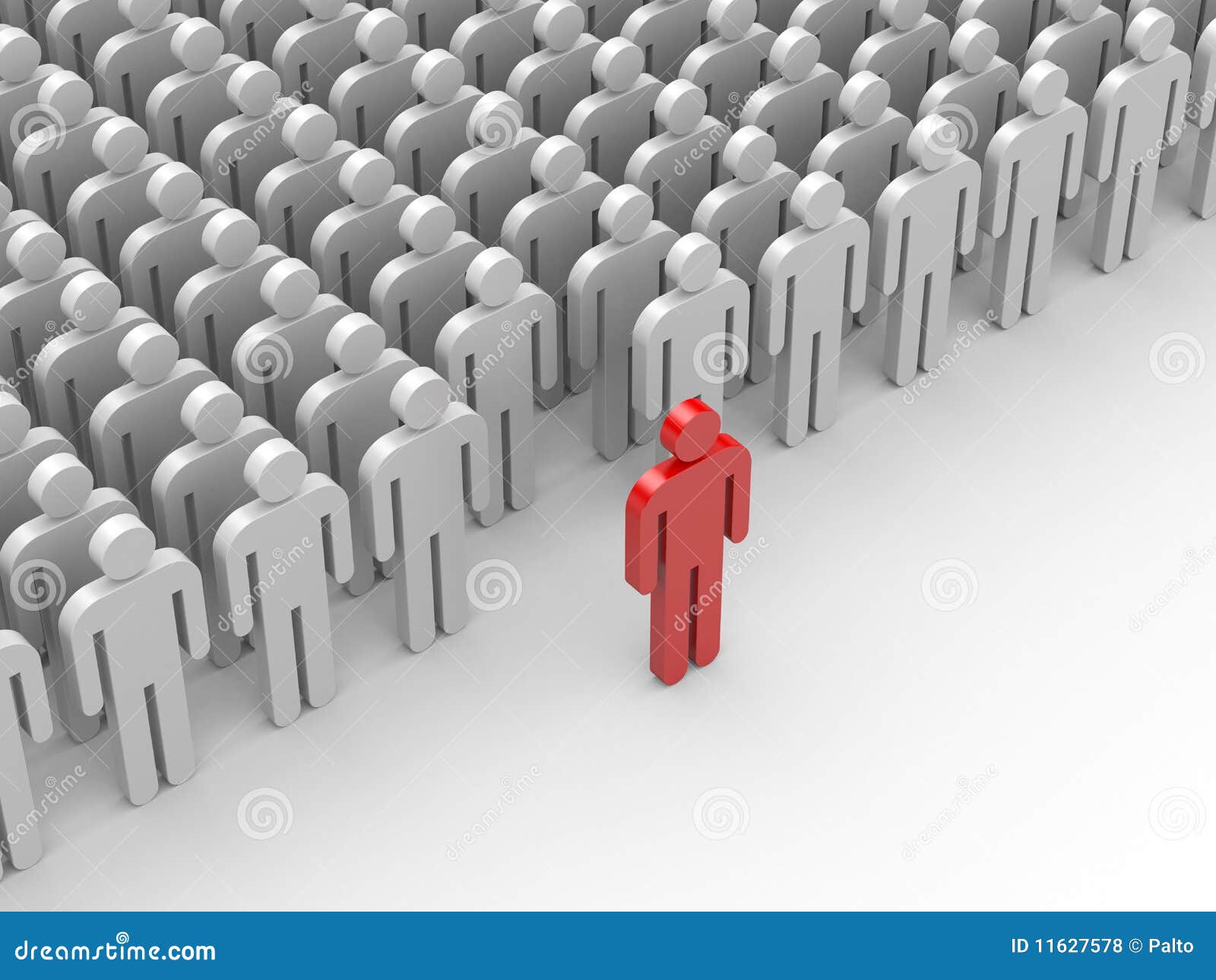 Standing Out from the Crowd Stock Illustration - Illustration of ...