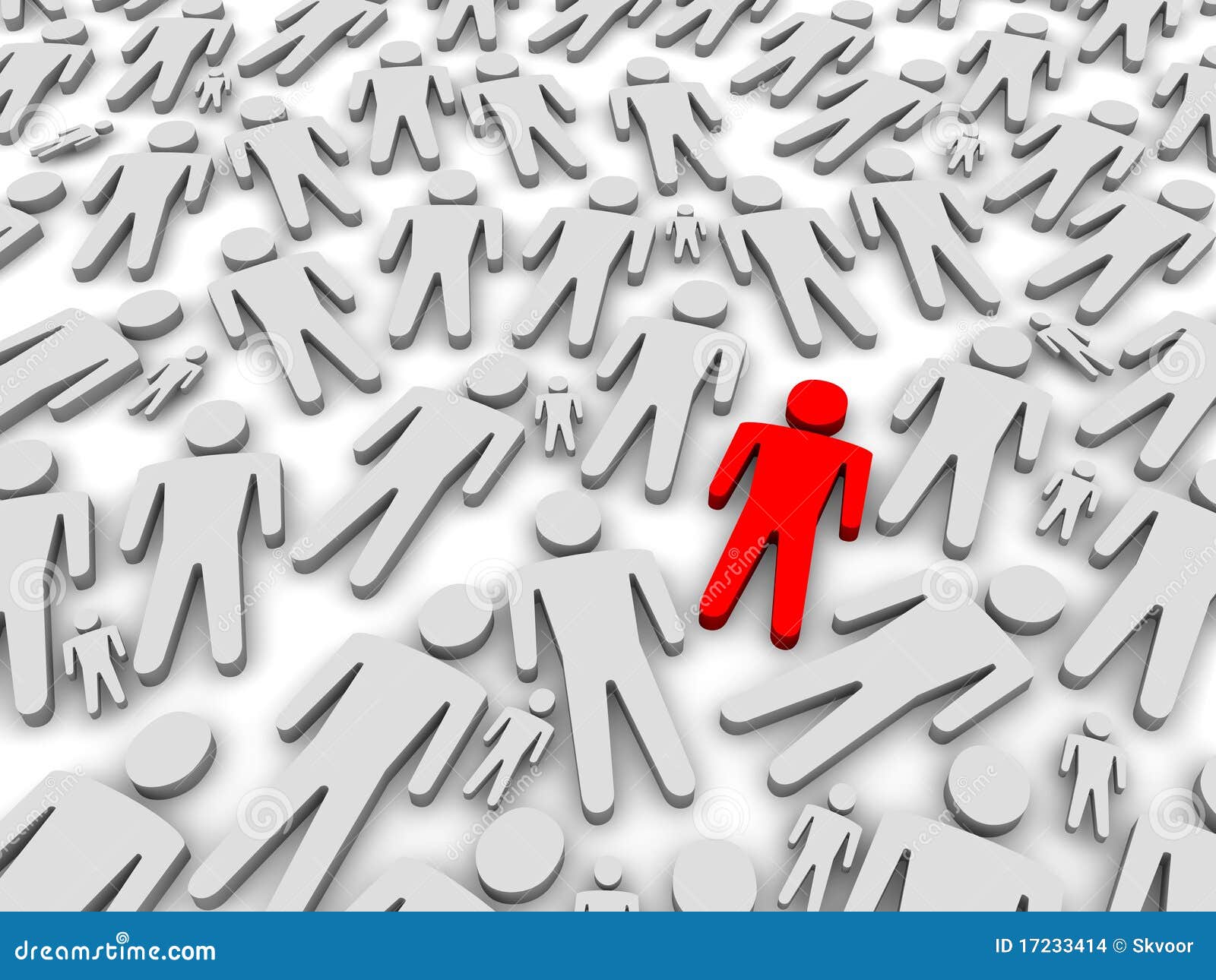 Standing out of the crowd stock illustration. Illustration of crowd ...