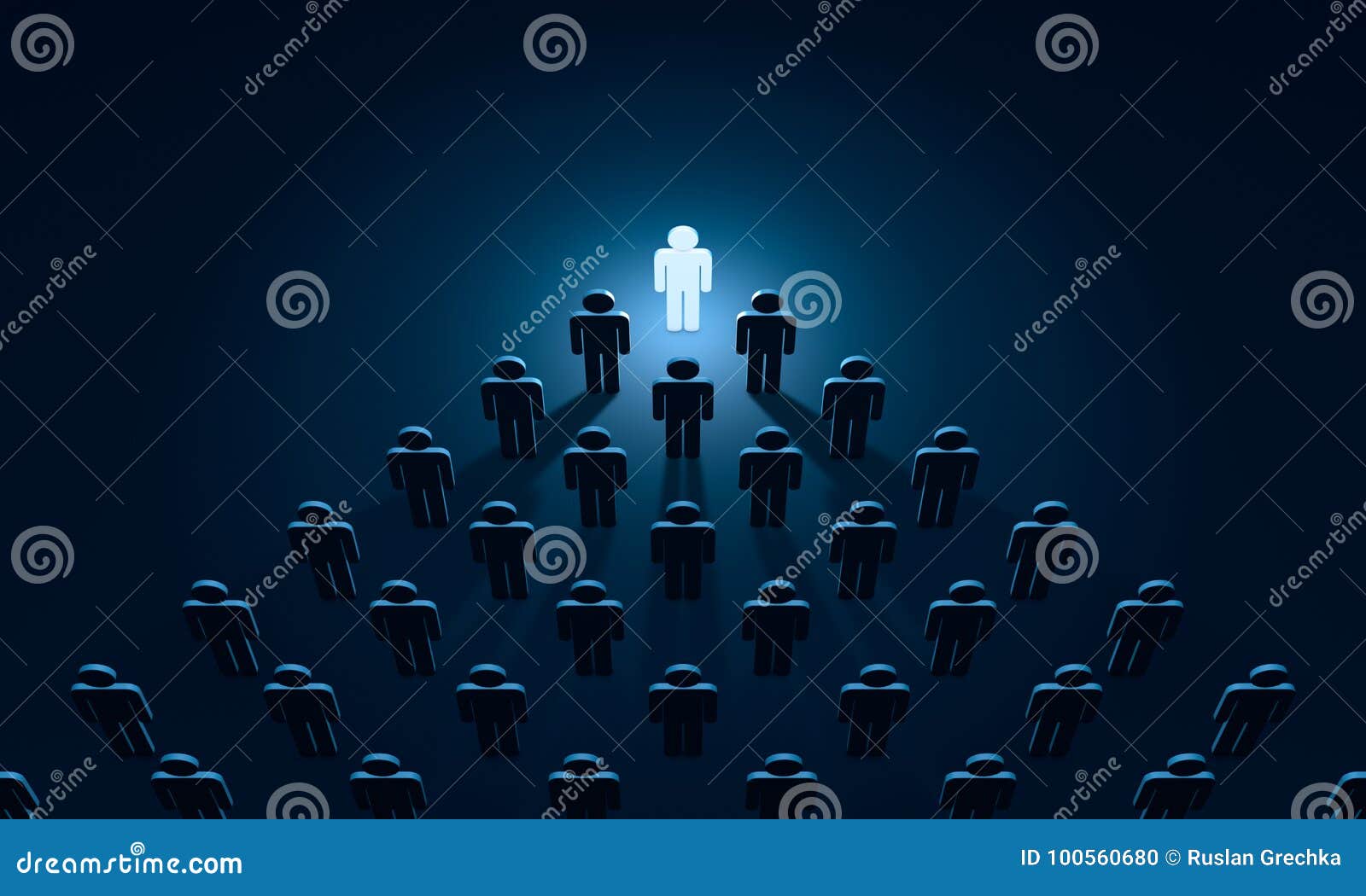 Insight Symbolic Figures of People. 3D Illustration Rendering Stock ...