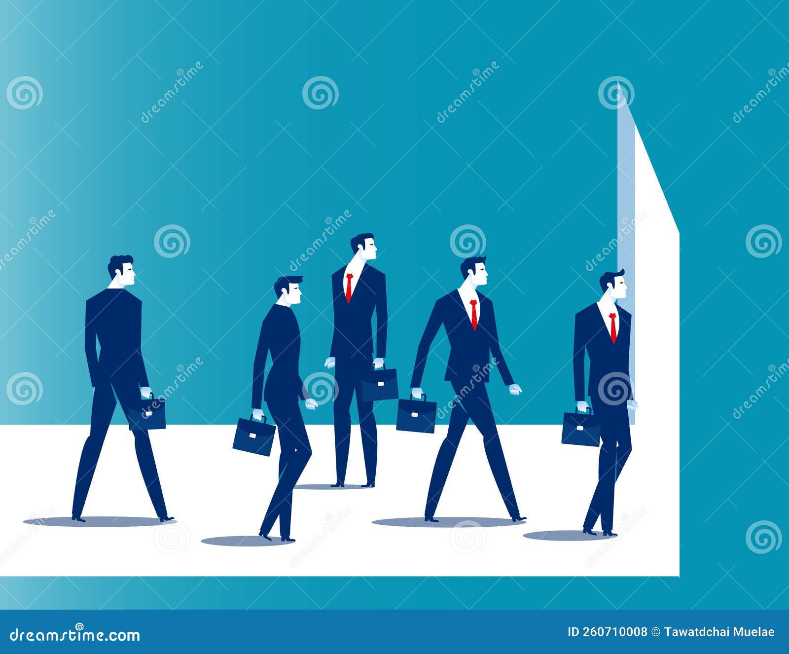 Standing Out for the Crowd. Business Choice Vector Illustration Stock ...