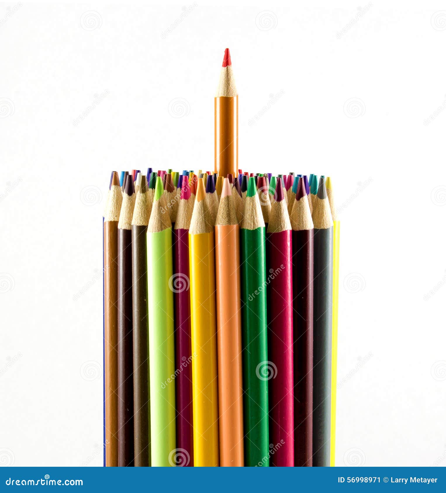 Standing Out in a Crowd stock image. Image of pencils - 56998971