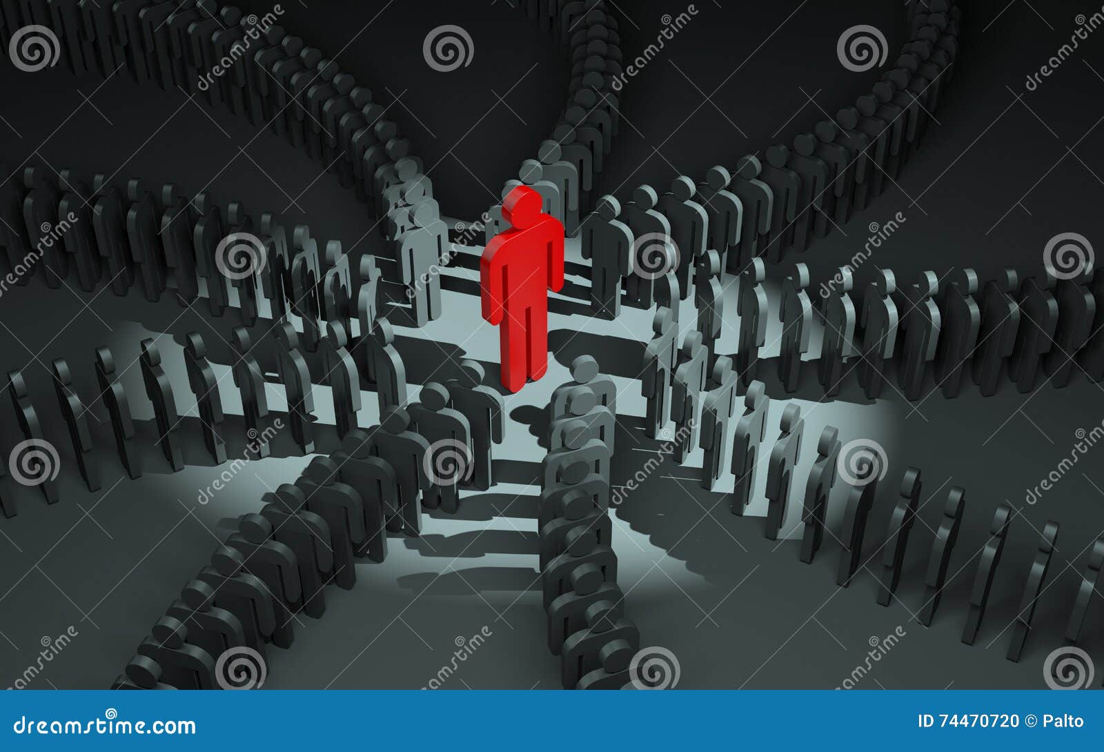 Standing Out from the Crowd Stock Illustration - Illustration of ...