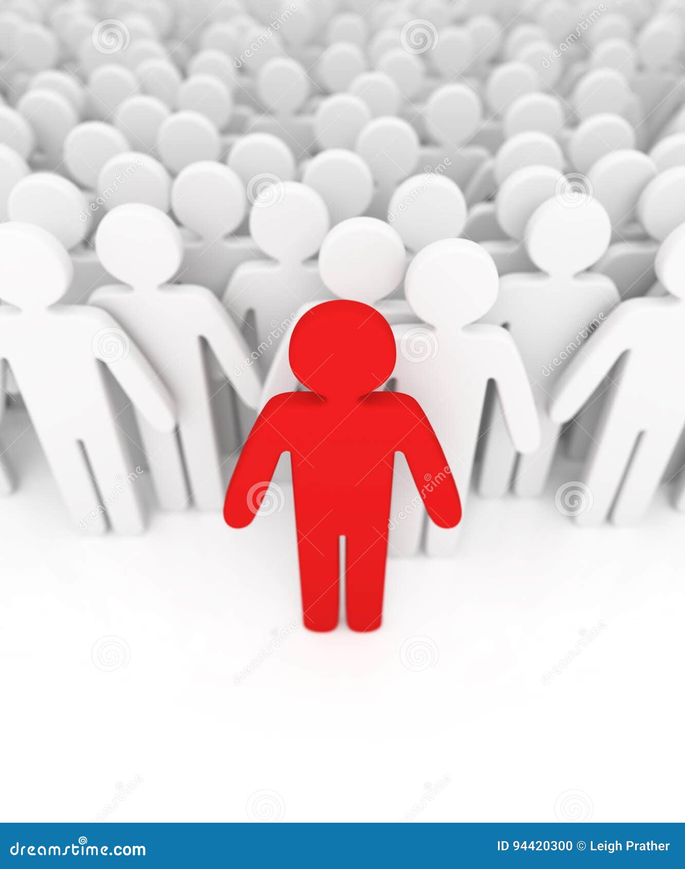 Standing Out from the Crowd Stock Illustration - Illustration of ...