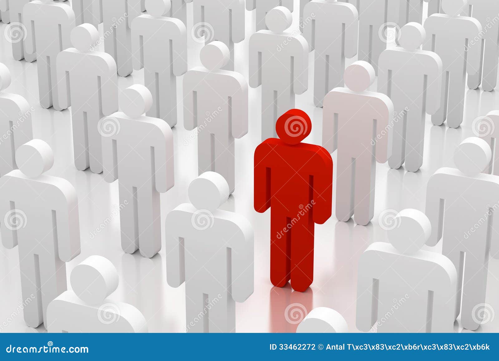 Standing Out from the Crowd Stock Illustration - Illustration of ...