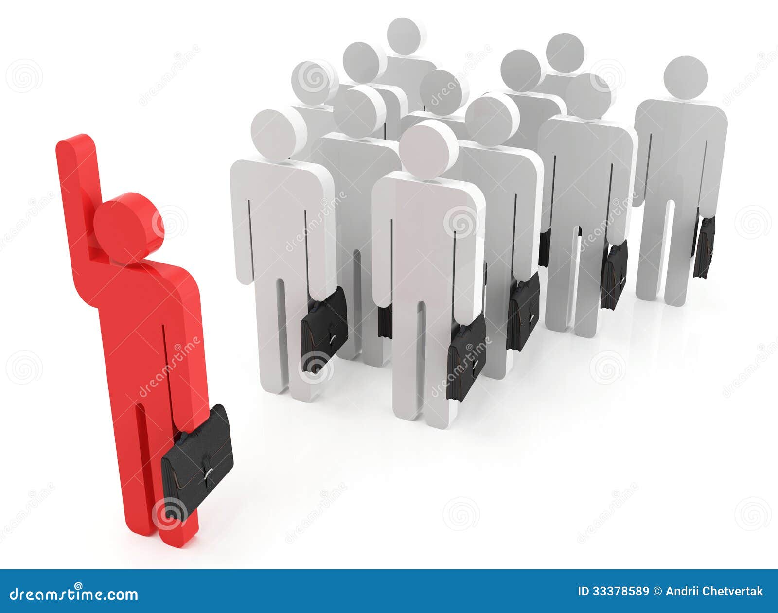 Standing Out from the Crowd Stock Illustration - Illustration of ...