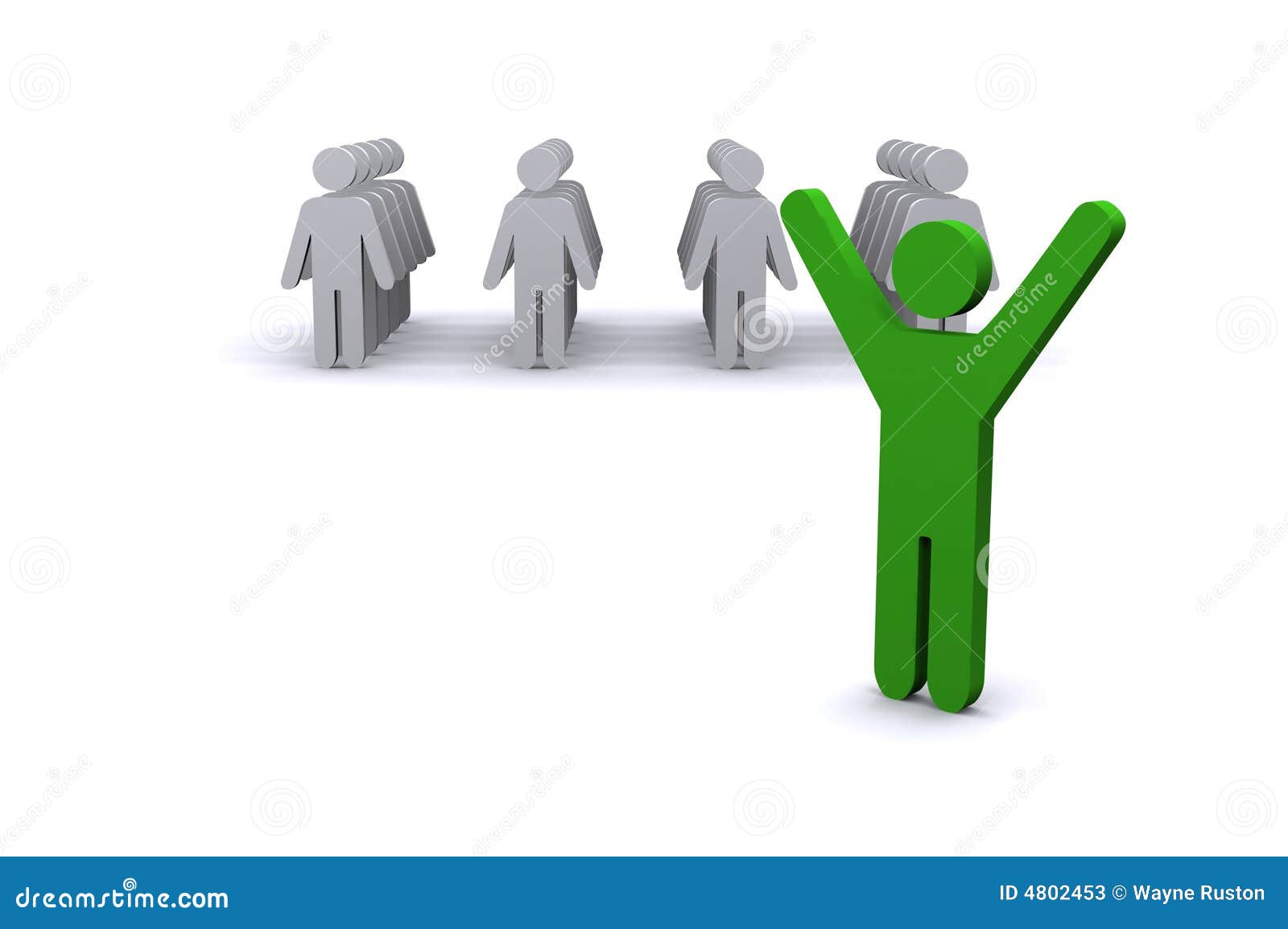 Standing Out (Success) stock illustration. Illustration of leadership ...