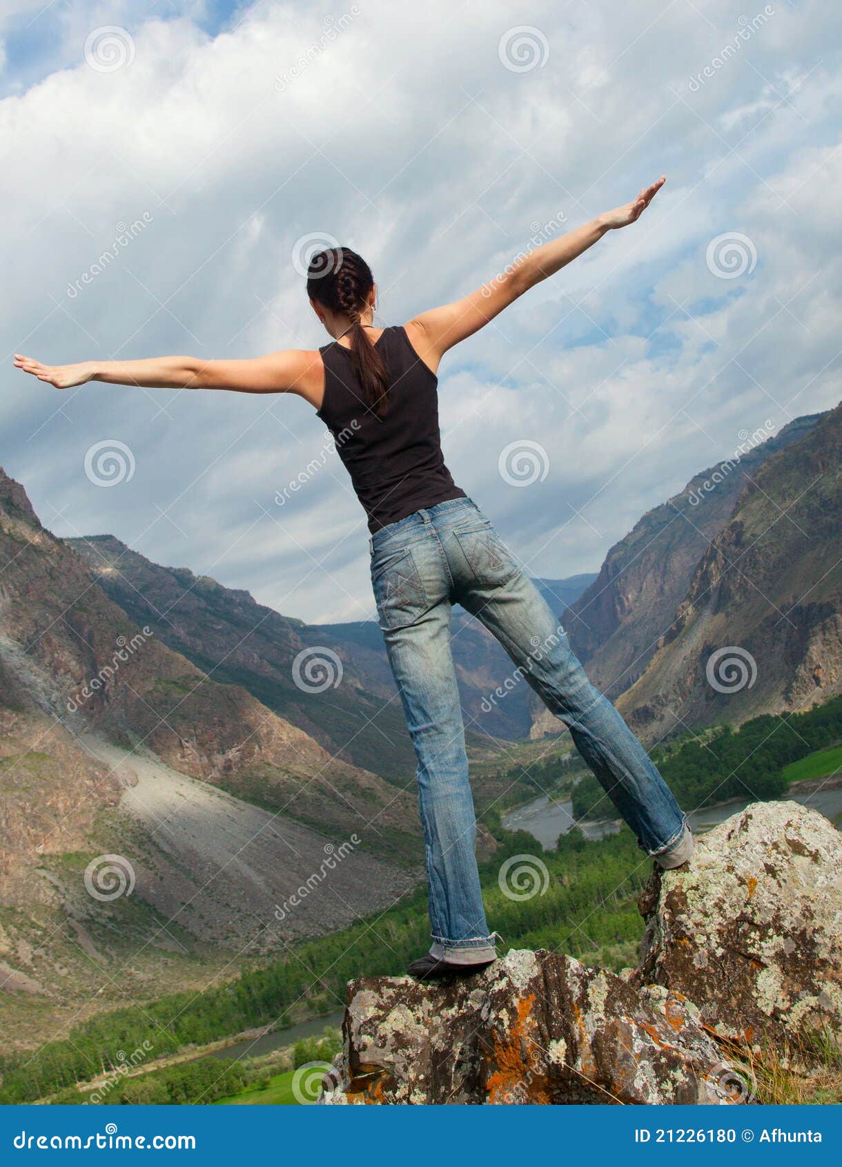 Standing over the abyss stock photo. Image of rock, scenics - 21226180